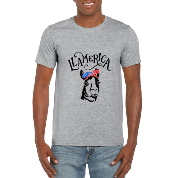 Llamerica Funny Llama America Patriotic 4th Of July T-Shirt, for men ...