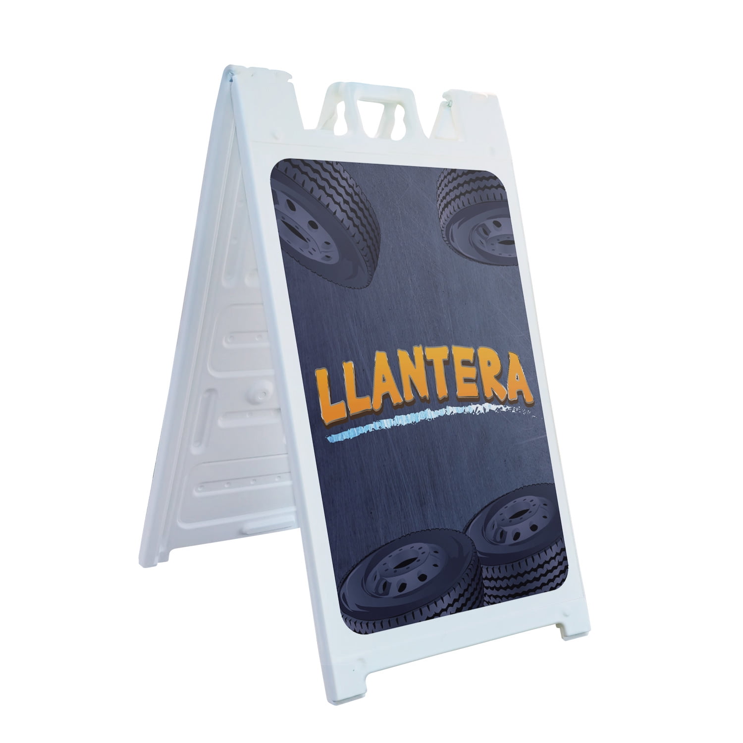 Llantera 24" x 36" Double Sided A-Frame Sidewalk Sign, Includes 2 ...