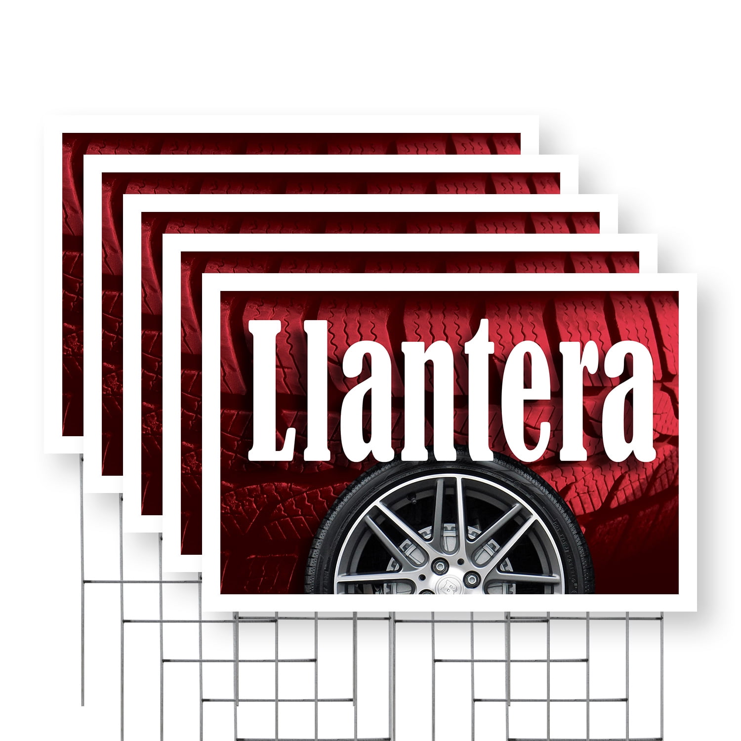 Llantera Yard Sign 5 Pack of 24 Inch x 36 Inch Double Sided ...