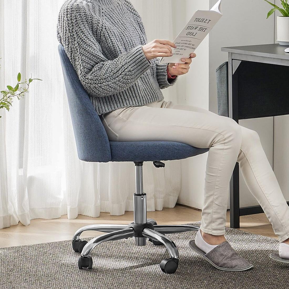 Llinc Store Armless Home Office Desk Chair with Wheels Adjustable ...