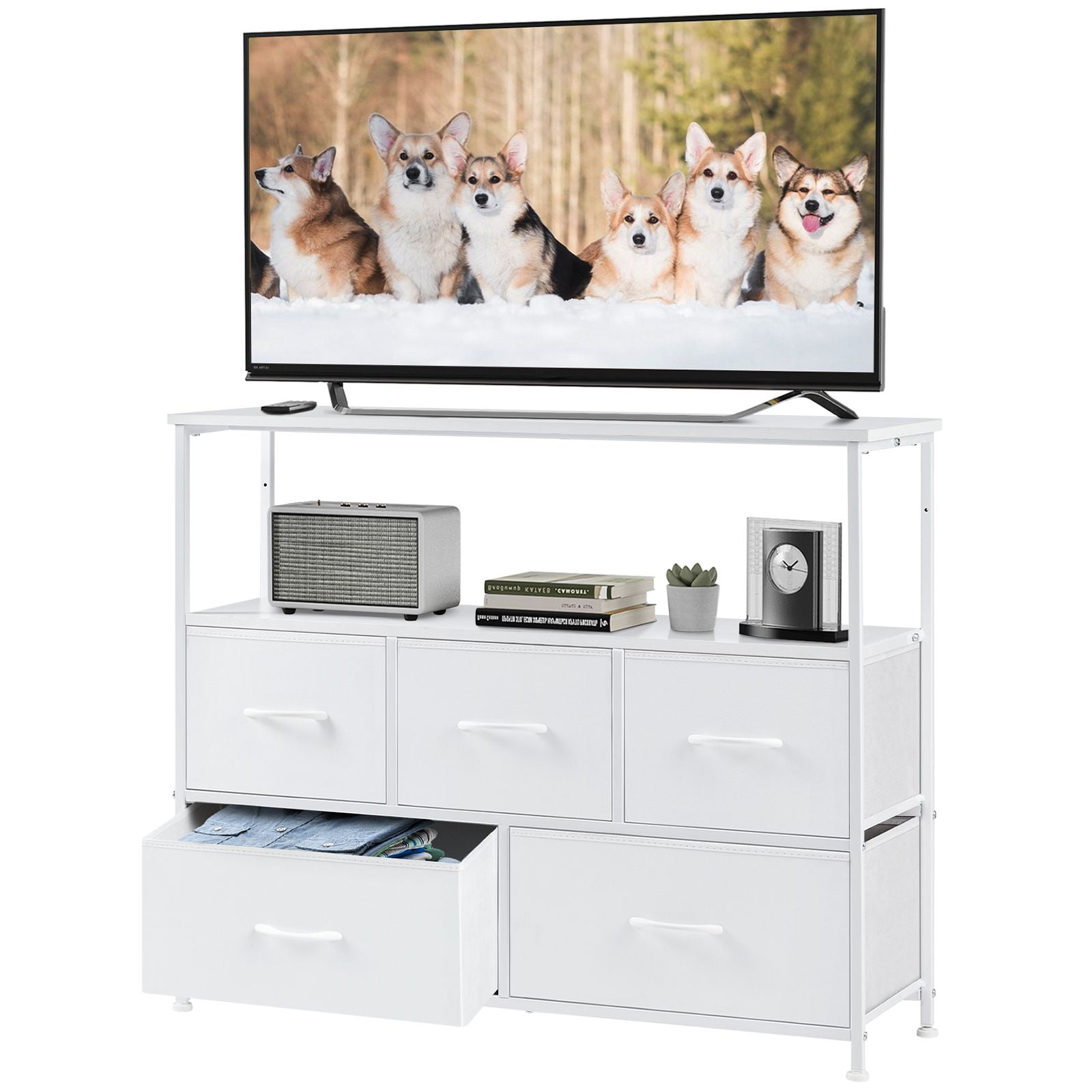 Llinc Store Dresser for Bedroom, Chest of Drawers, 5 Drawer Dresser ...