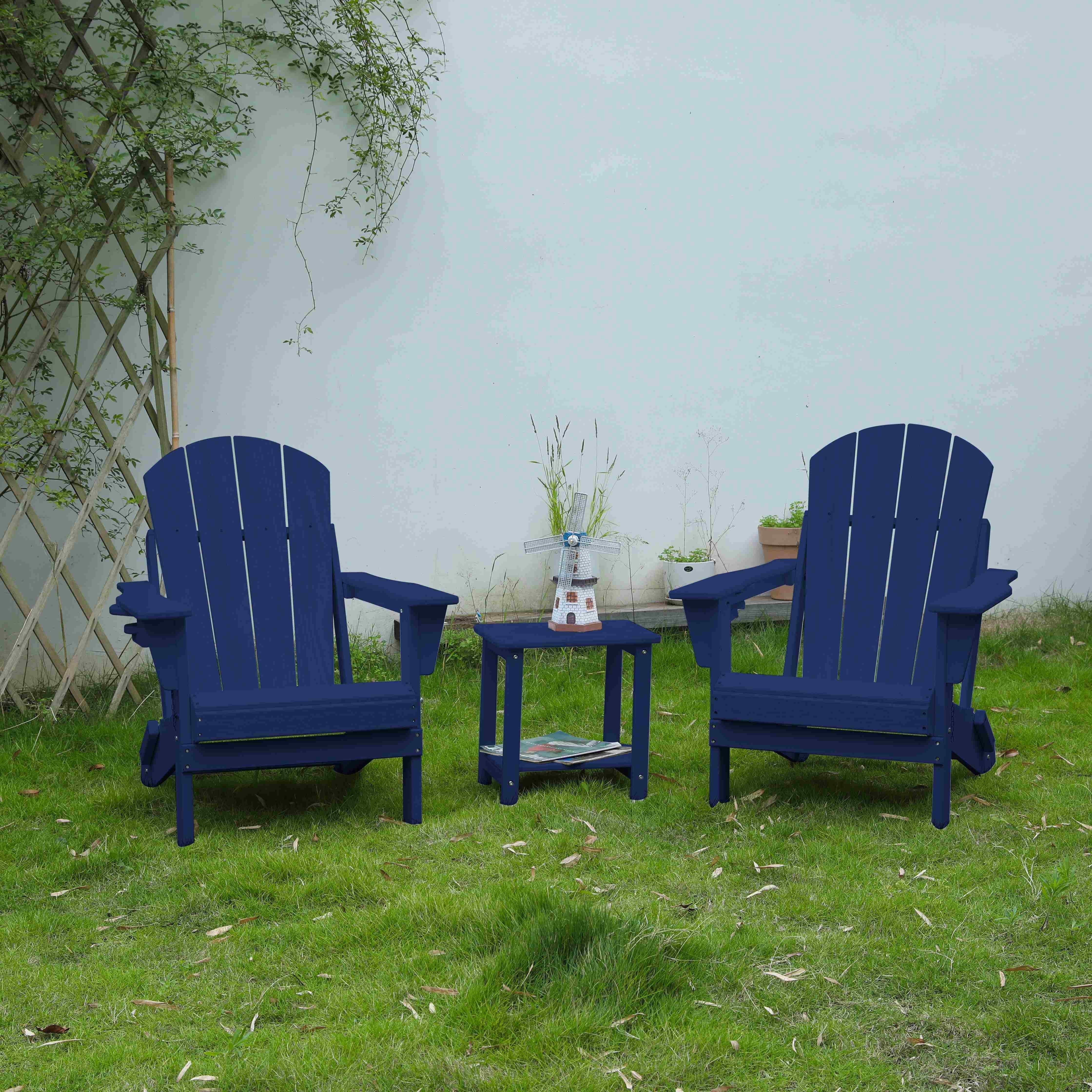 Llinc Store Folding Adirondack Chair with Side Table, Sillas Para Patio ...