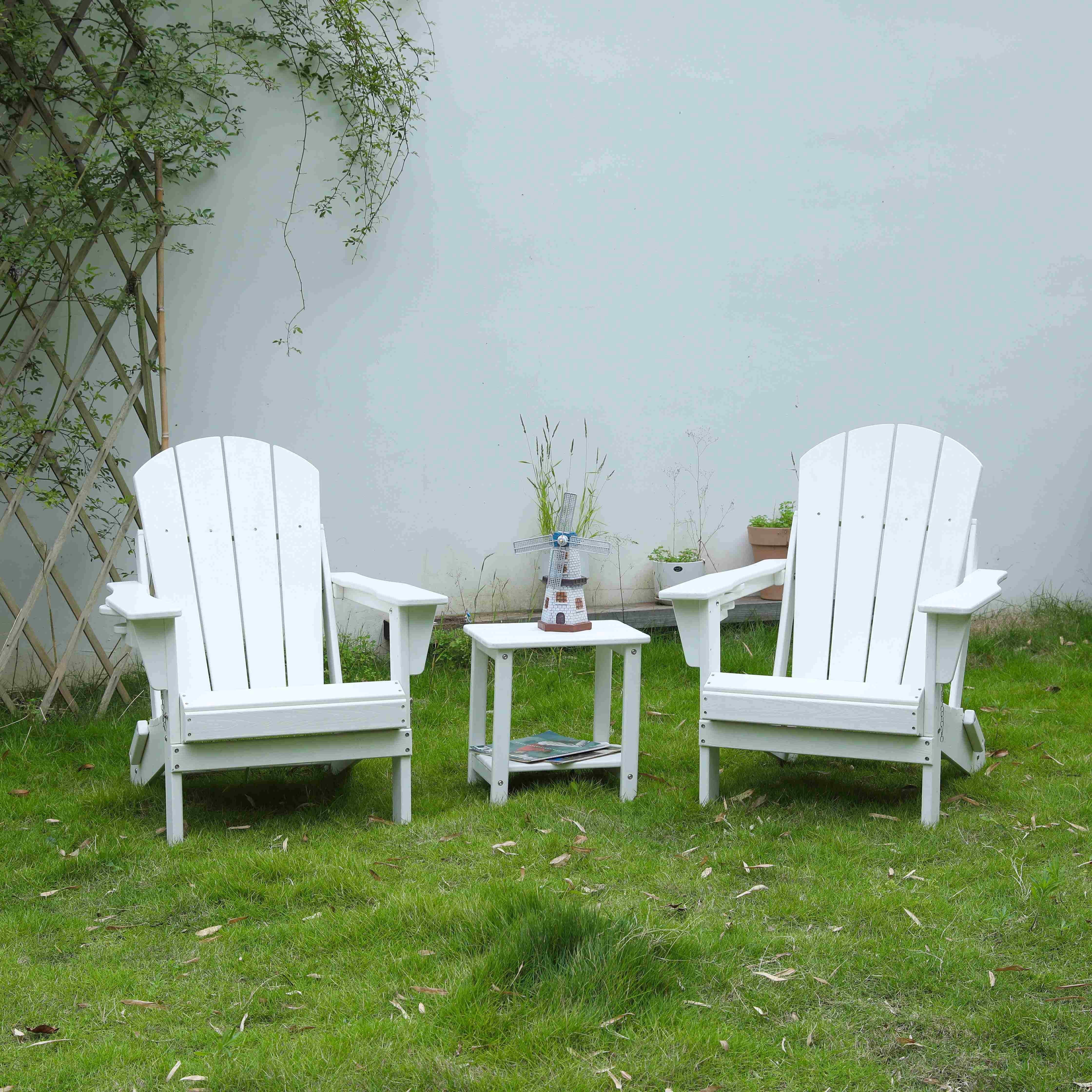 Llinc Store Folding Adirondack Chair with Side Table, Sillas Para Patio ...