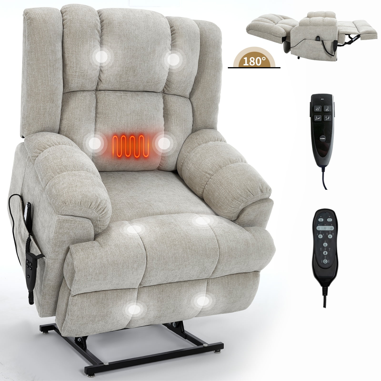 Llinc Store Lift Chairs Recliners Dual Motor Heat Massage Infinite ...