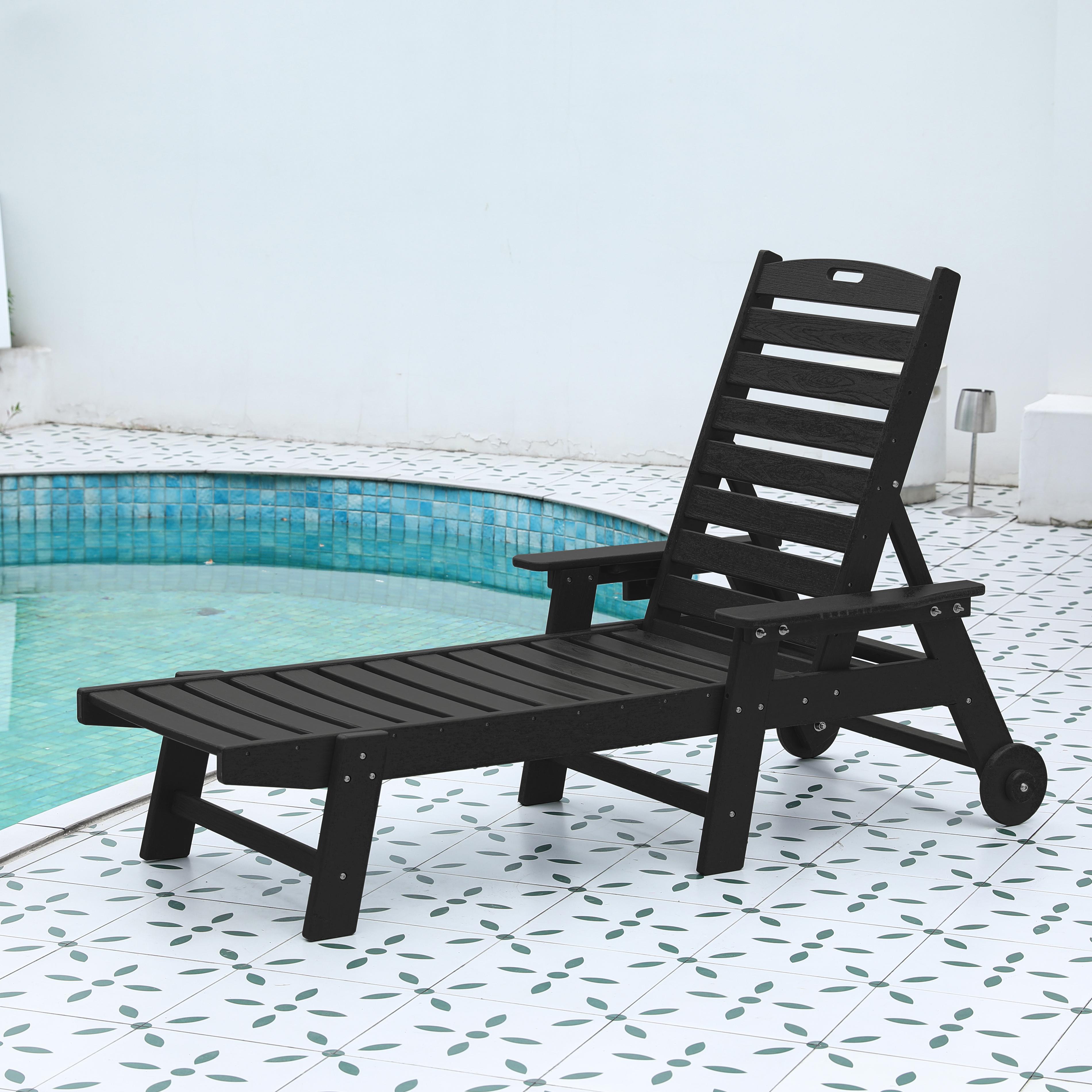 Llinc Store Lounge Chairs for Outside with Wood Texture, Oversized Pool ...