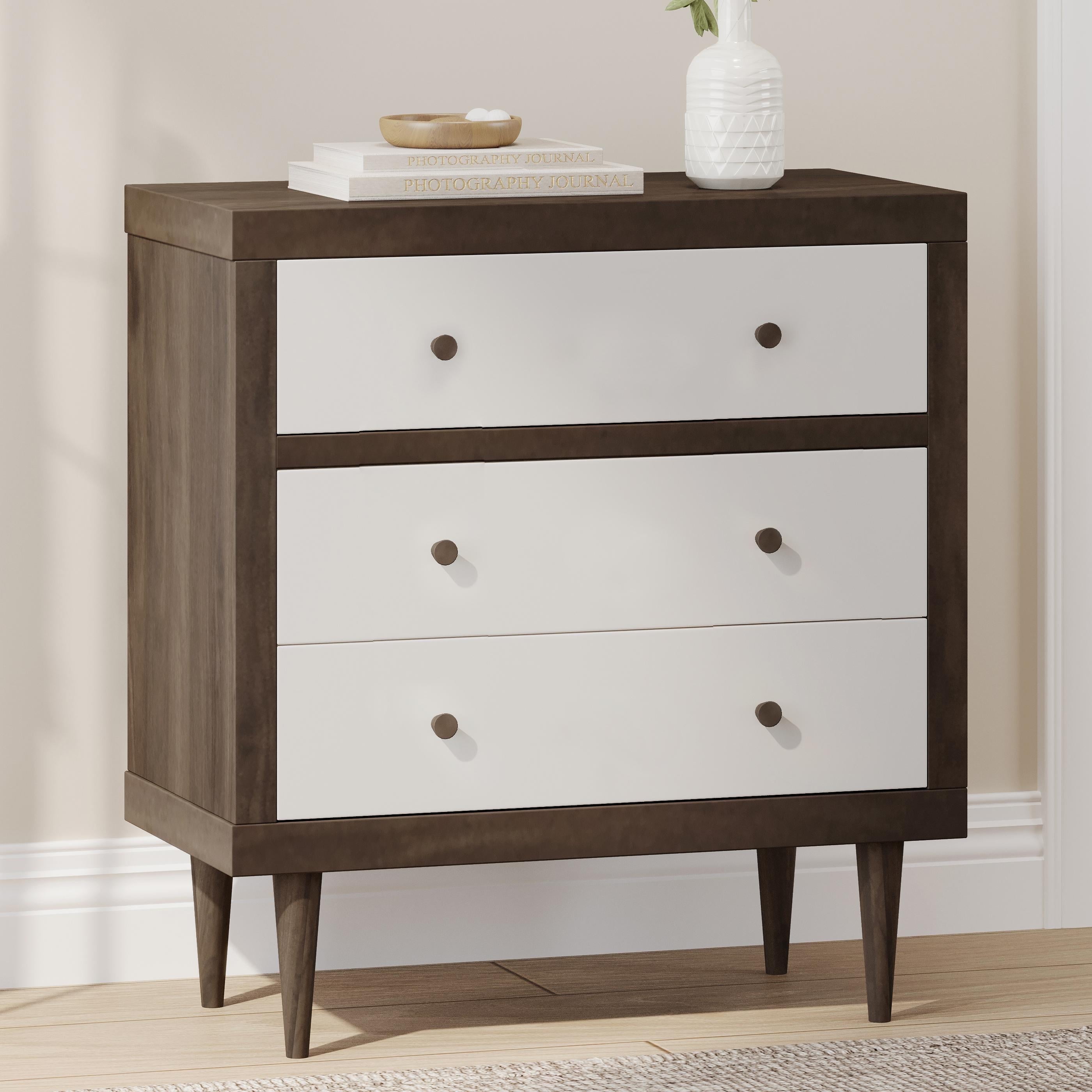 Llinc Store Nordic 33.75" Tall 3-Drawers Dressers Chest Sectional ...