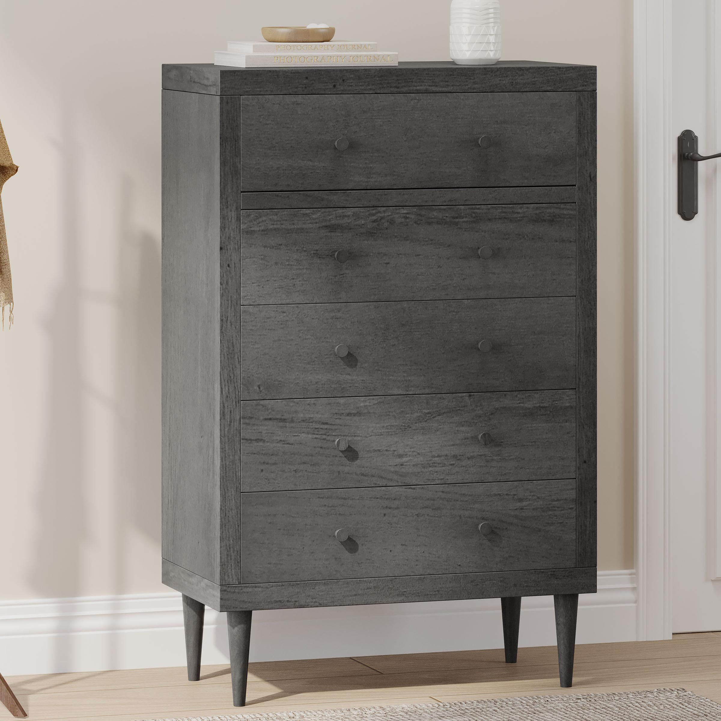 Llinc Store Nordic 49" Tall 5-Drawers Dressers Chest Sectional Storager ...