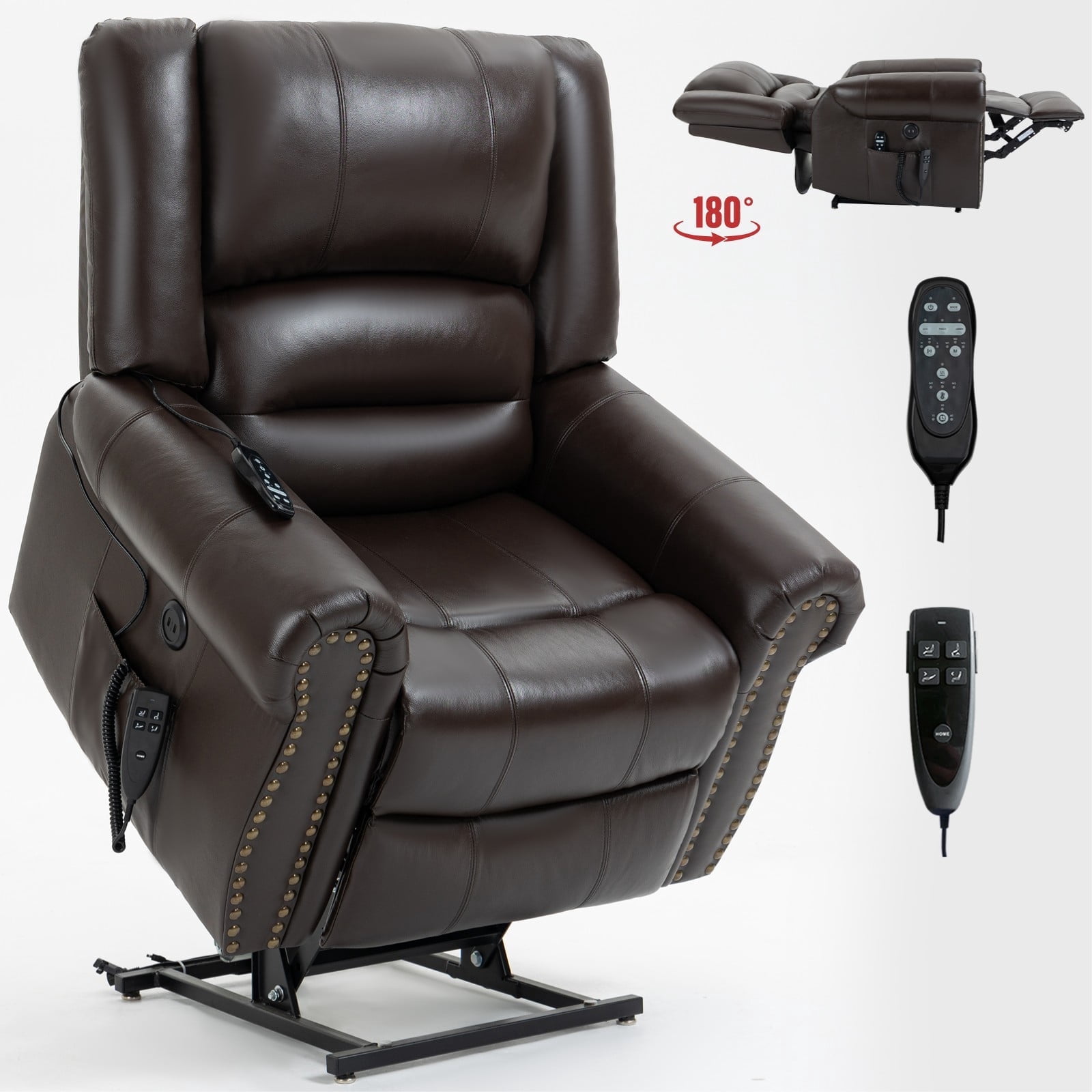 Llinc Store Power Lift Massage Recliner Chair, Heat Massage Dual Motor ...