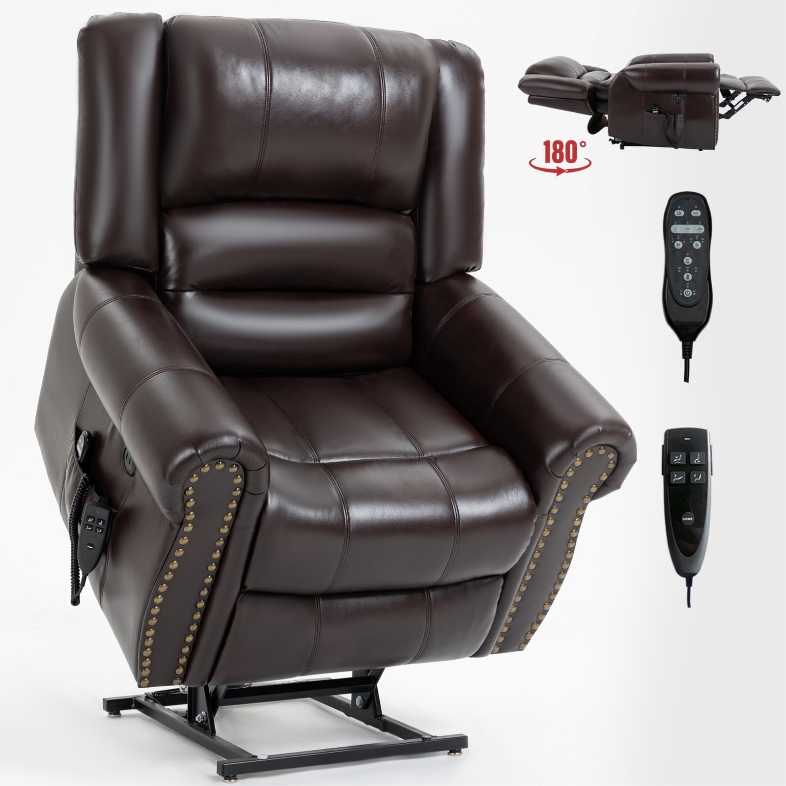 Llinc Store Power Lift Massage Recliner Chair, Heat Massage Dual Motor ...