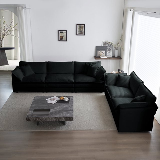Llinc Store Sofa Set of 2 Modular Sectional Futon Sofa Couch, 5 Seater ...