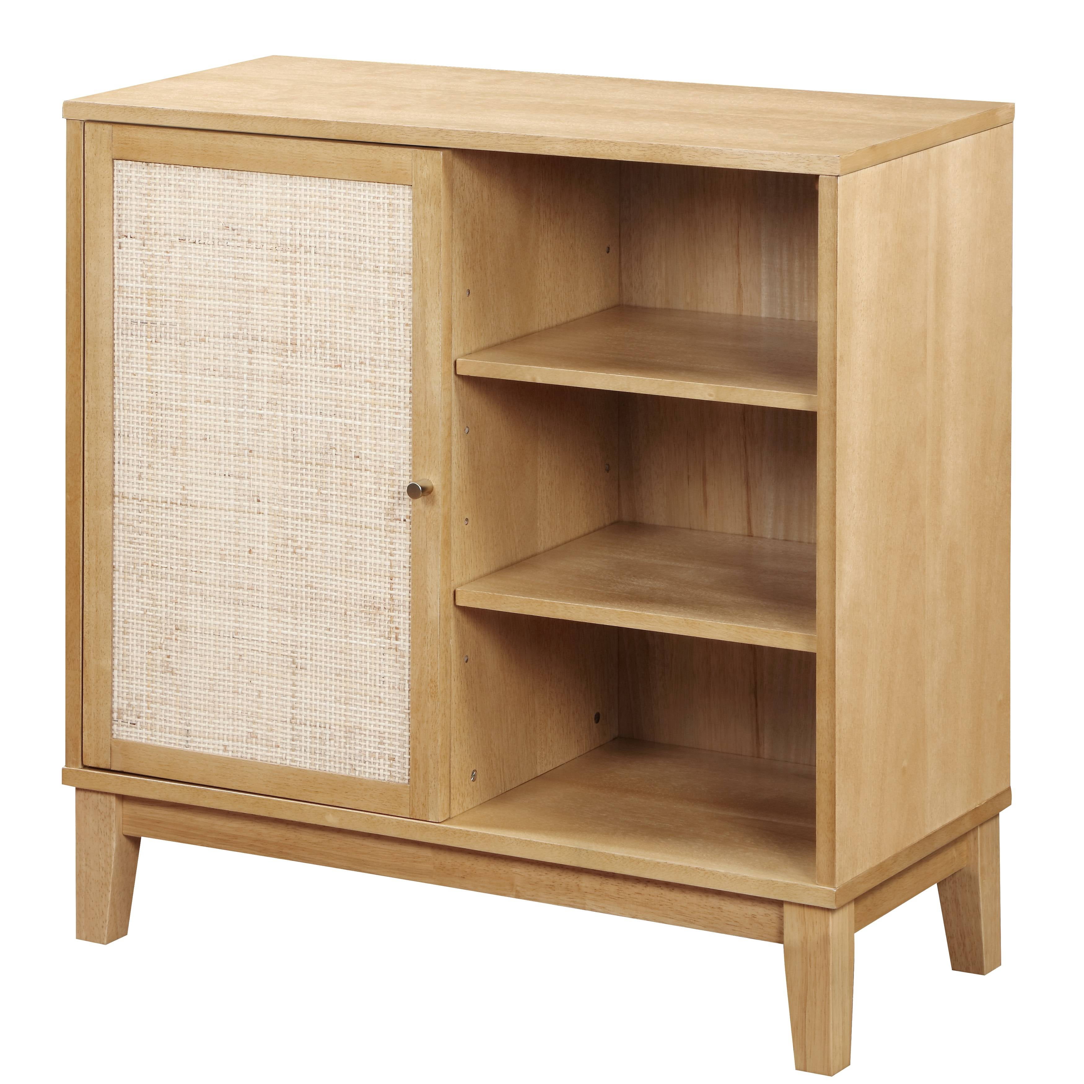 Llinc Store Storage Cabinet with Natural Rattan Decorated Buffet ...