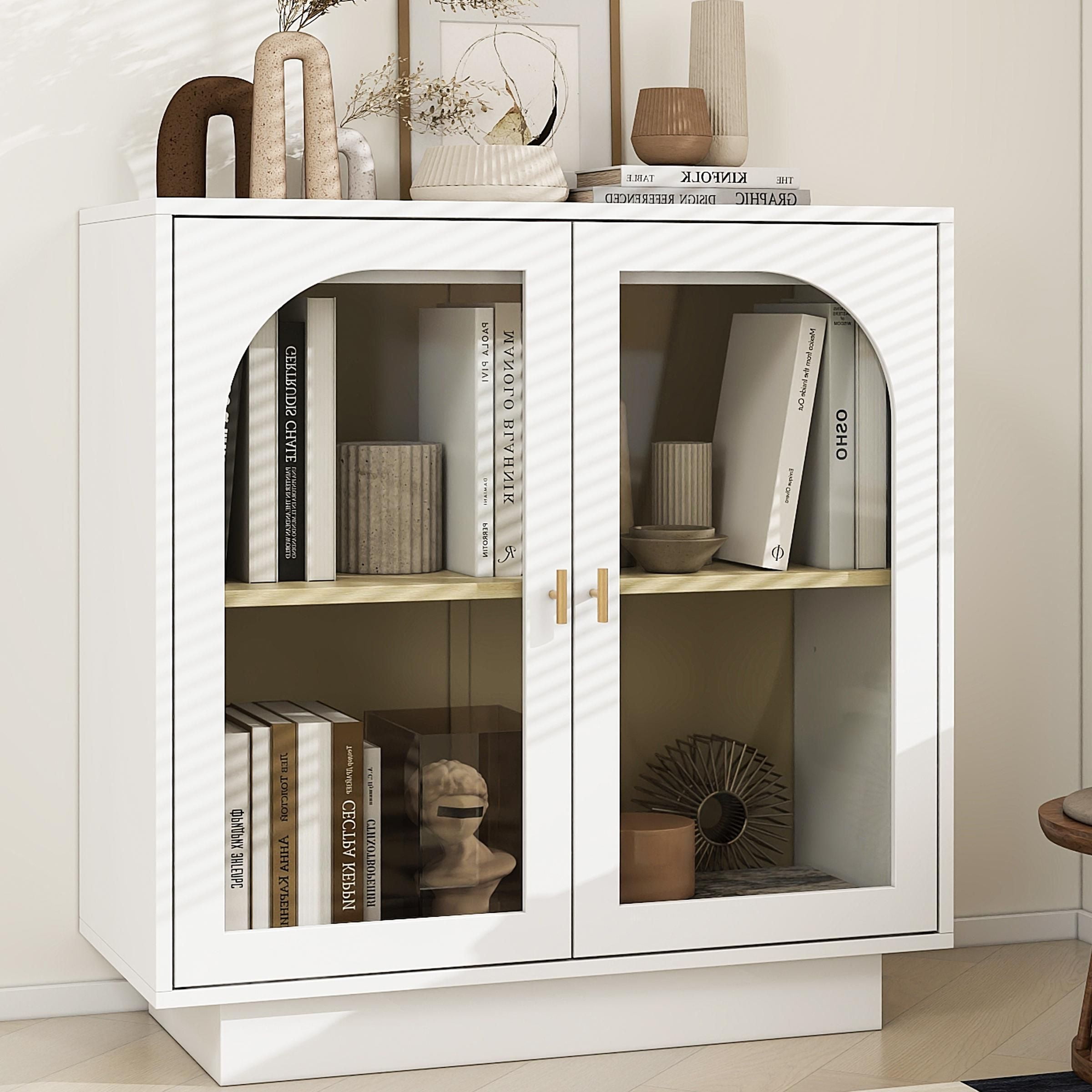 Llinc Store Storage Cabinet with Acrylic Door, Modern Cupborad ...
