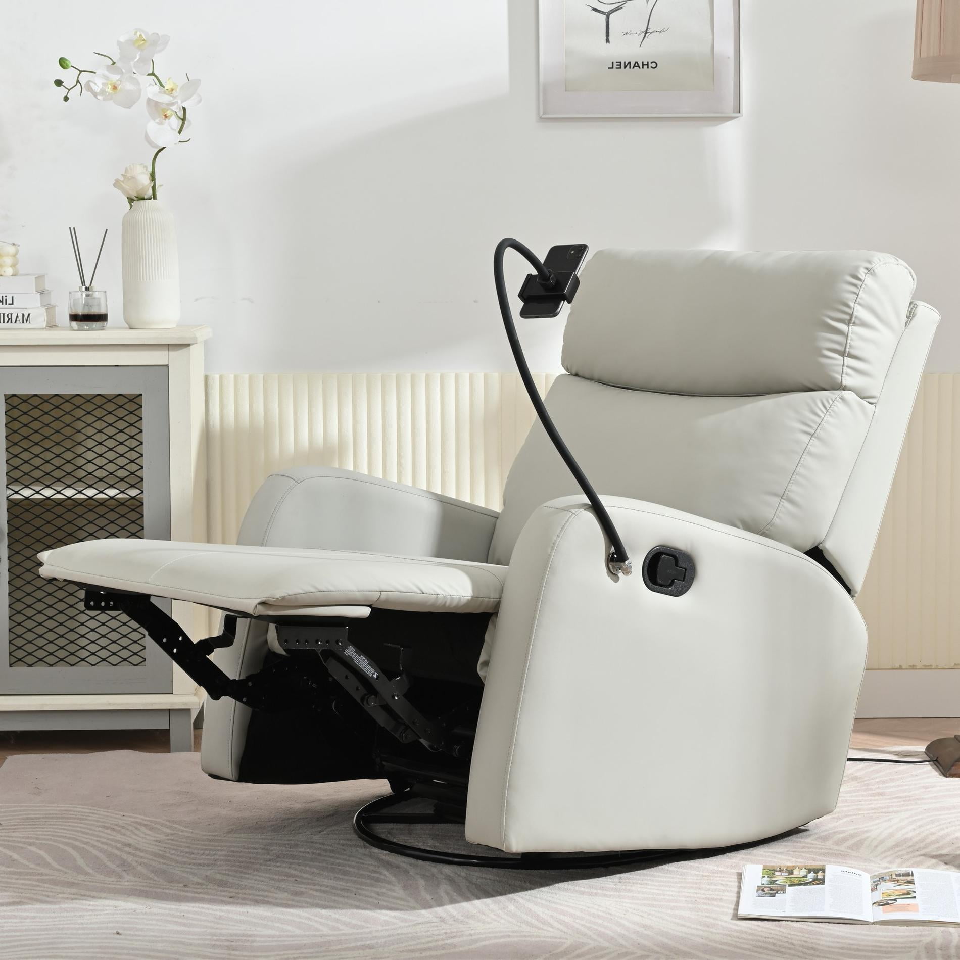 Llinc Store Swivel Rocker Power Recliner Chair, 270° Swivel Glider ...