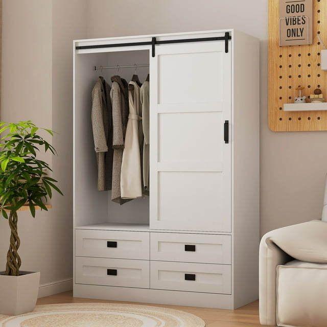 Llinc Store Tall Bedroom Armoire Wardrobe Closet Clothing Storage ...