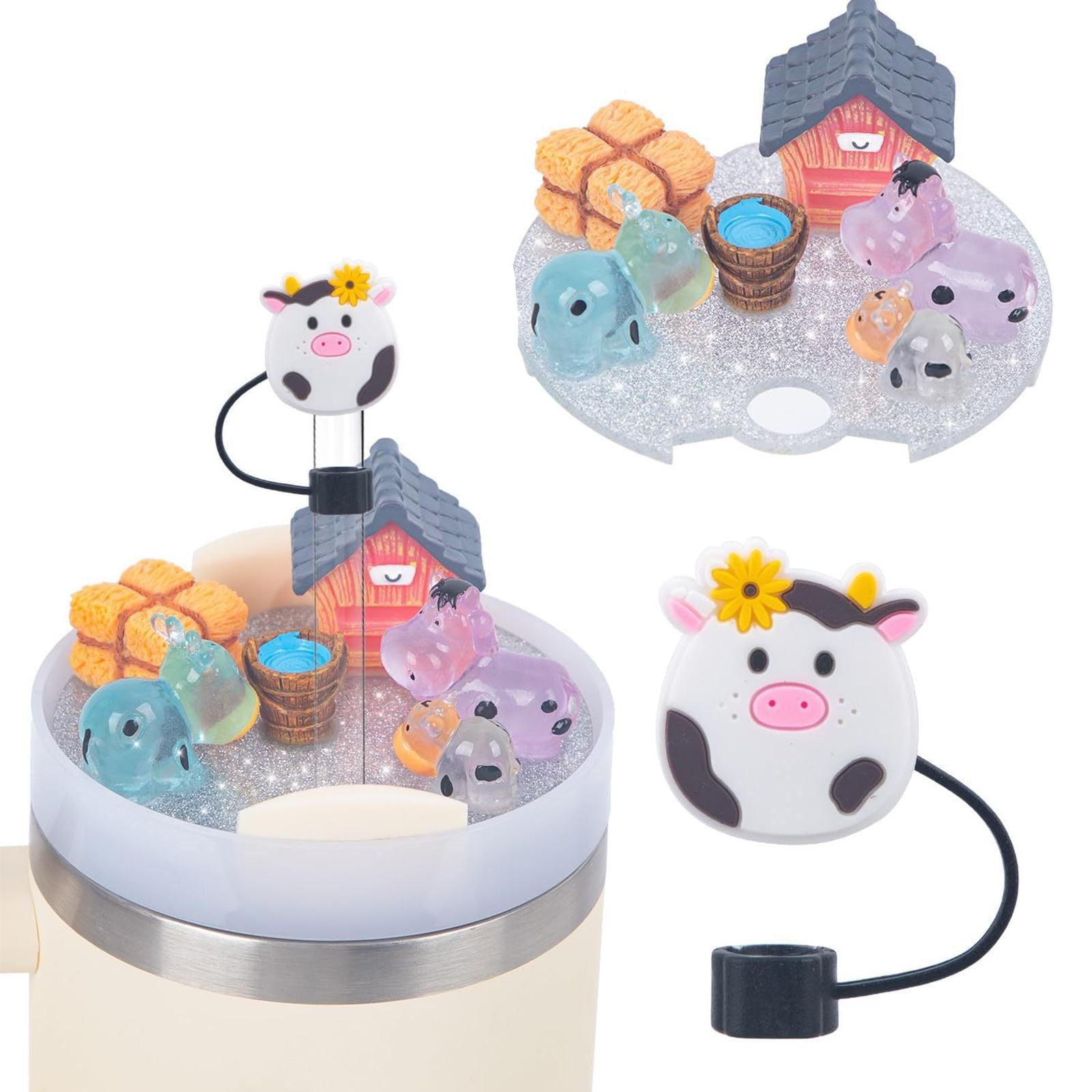 Lloopyting 1×With Silicone Straw Cap Clearance！ With Silicone Straw Cap ...