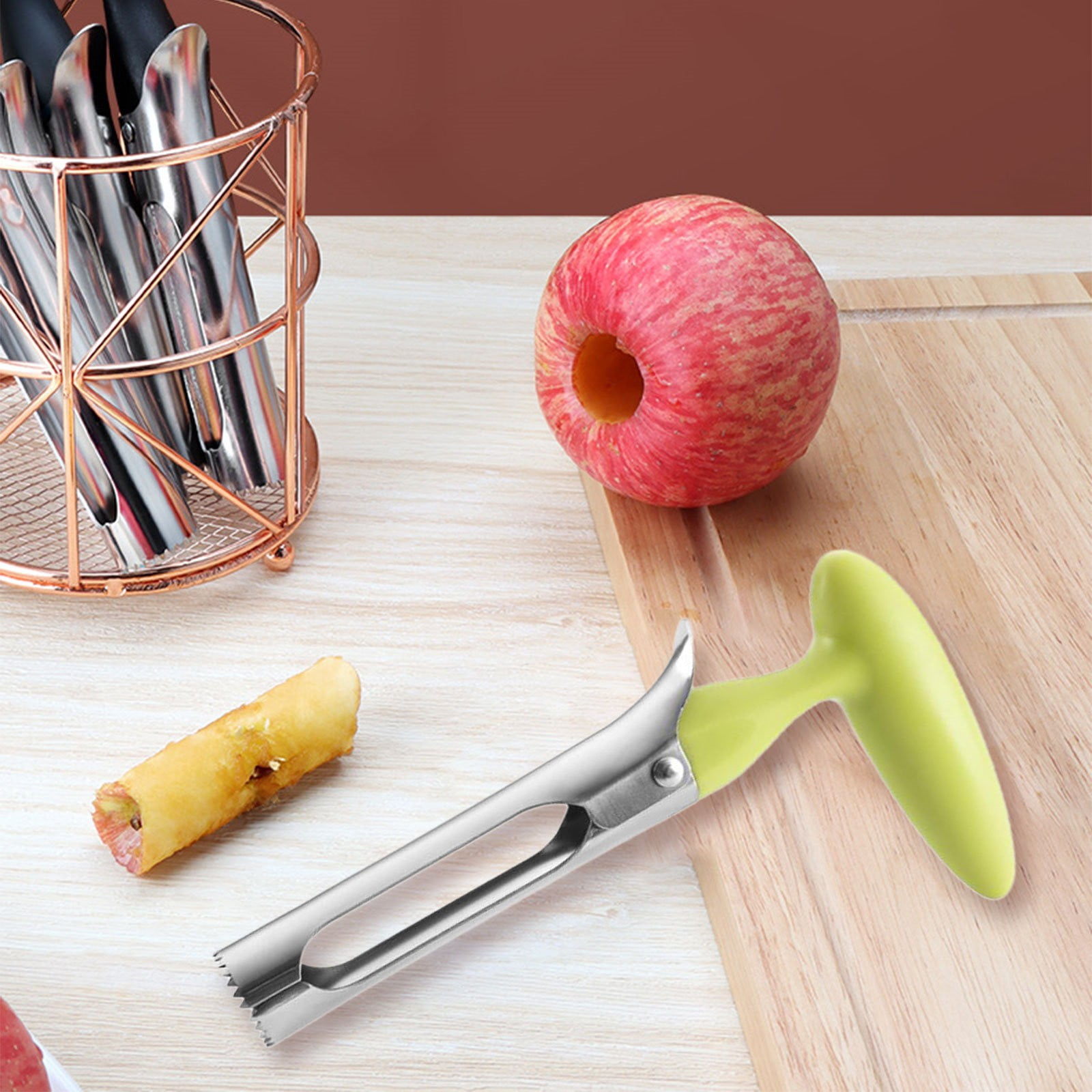 Lloopyting 1X Apple Corer Clearance！ Apple Core Remover Light Green Color Box Packaging Paring ...