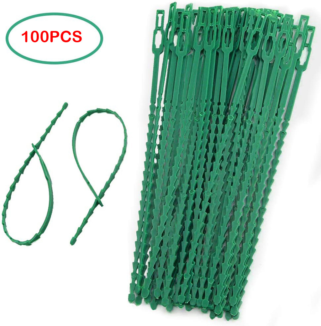 Lloopyting Adjustable Plastic Garden Plant Twist-Ties Tie Multi-Use for ...