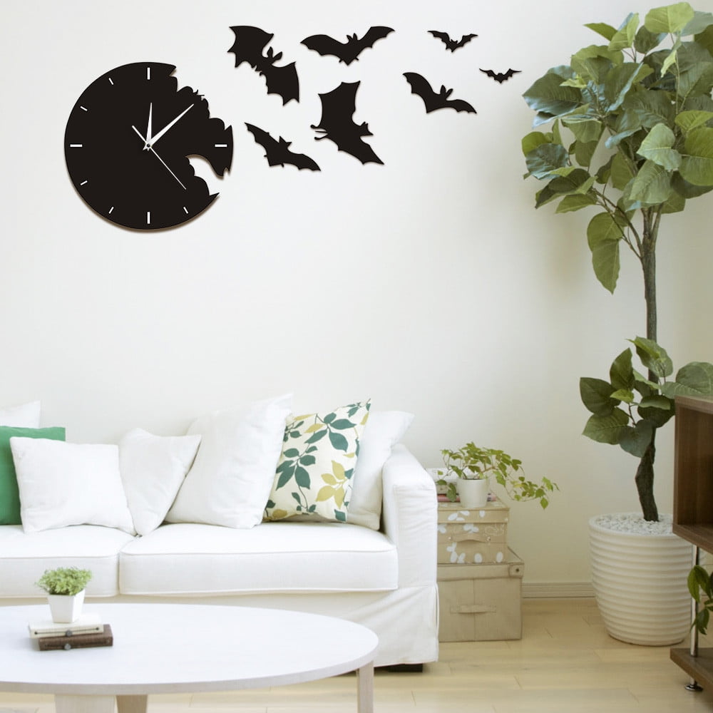 Lloopyting Black living room clock Batman alarm clock Batman clock ...