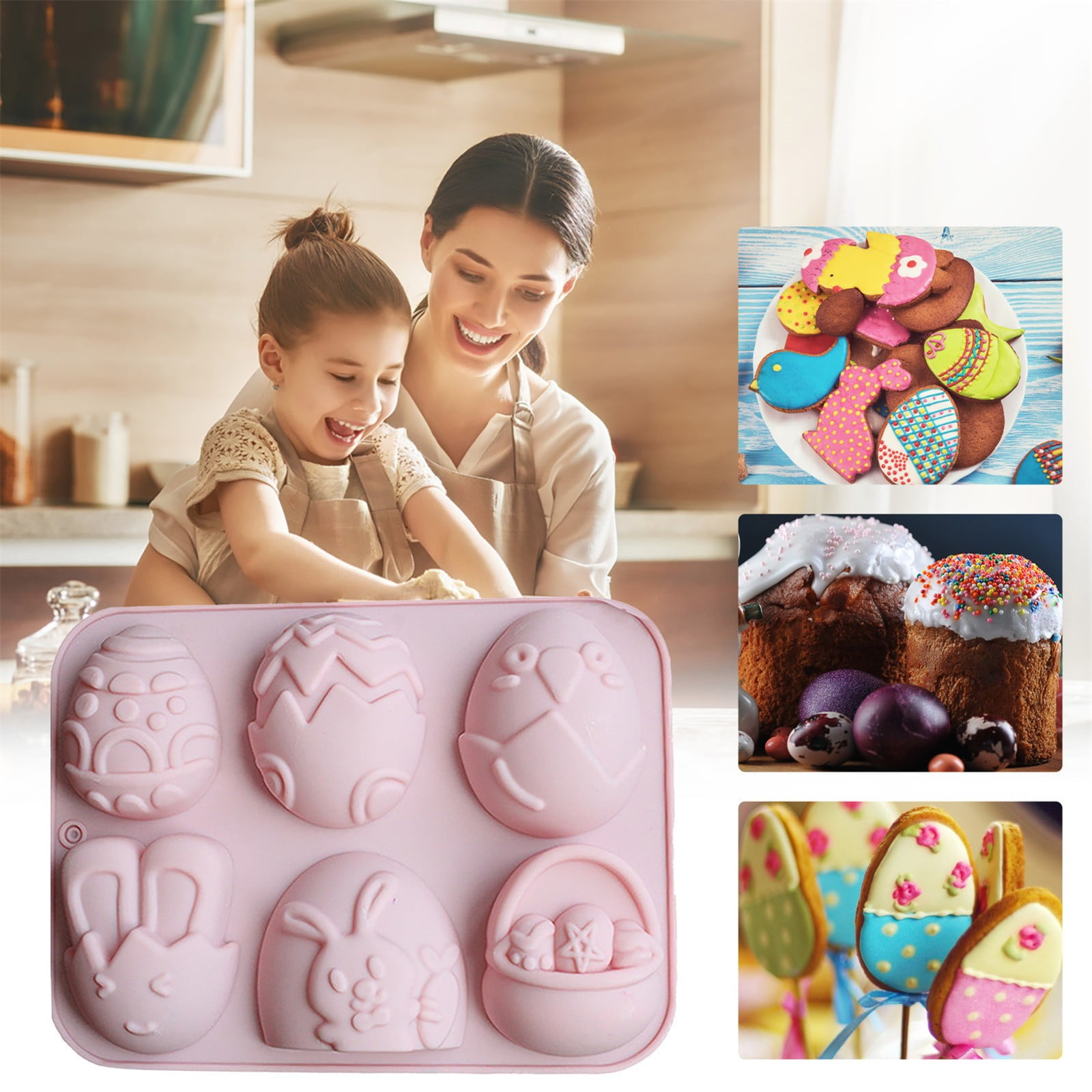 Lloopyting Cake Decorating Kit Cookie Cutters Easter Rabbit Egg ...