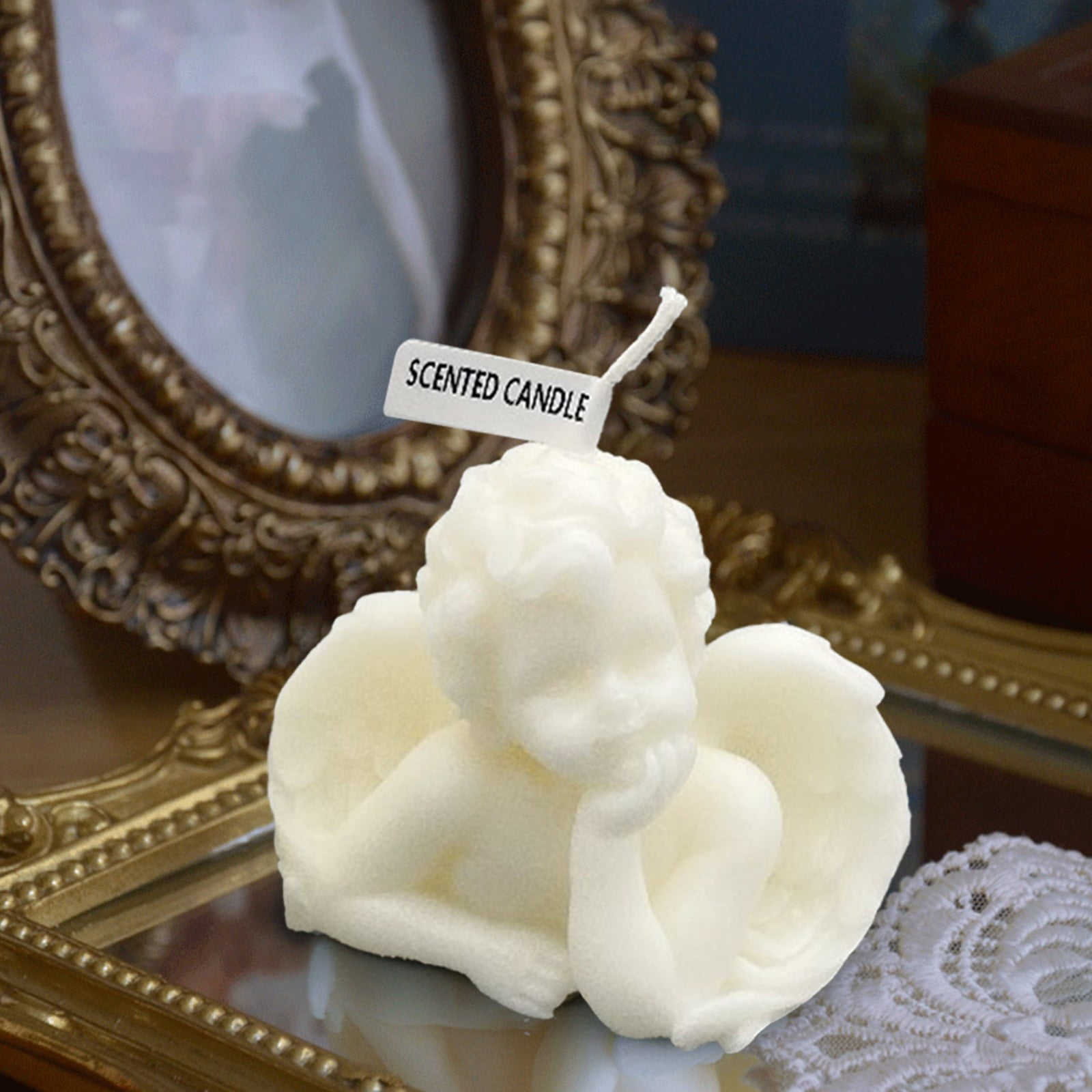 Lloopyting Candle Warmer Lamp Candle Holder Angel Fragrance Candle ...