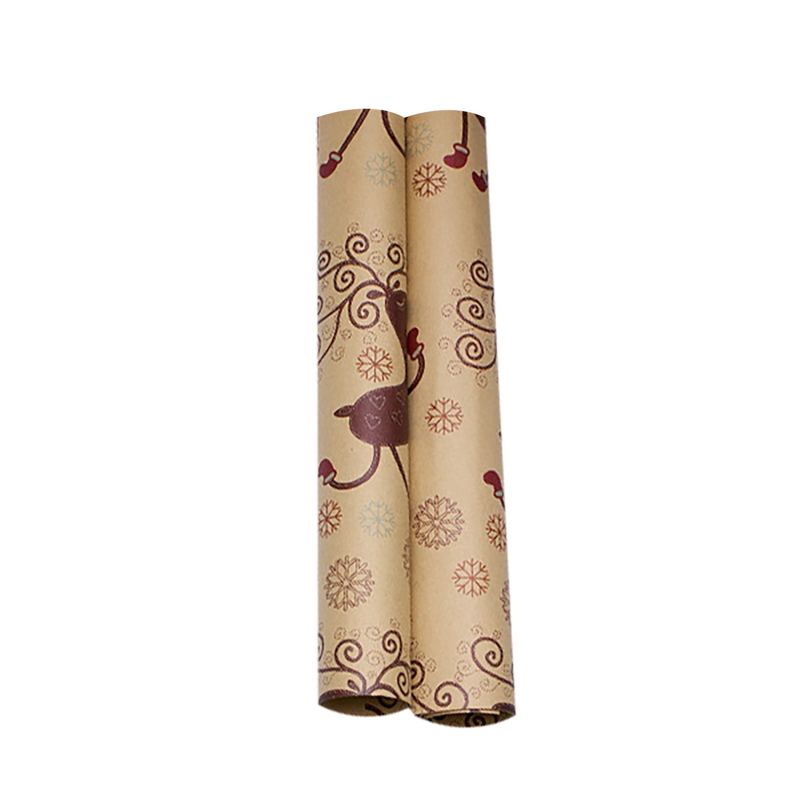Lloopyting Christmas Printing Kraft Paper Roll Crafts Art Gift ...