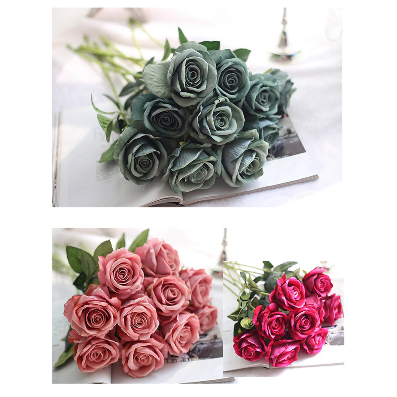 Lloopyting Clearance Gifts for Women Room Decor Artificial Rose Flowers ...