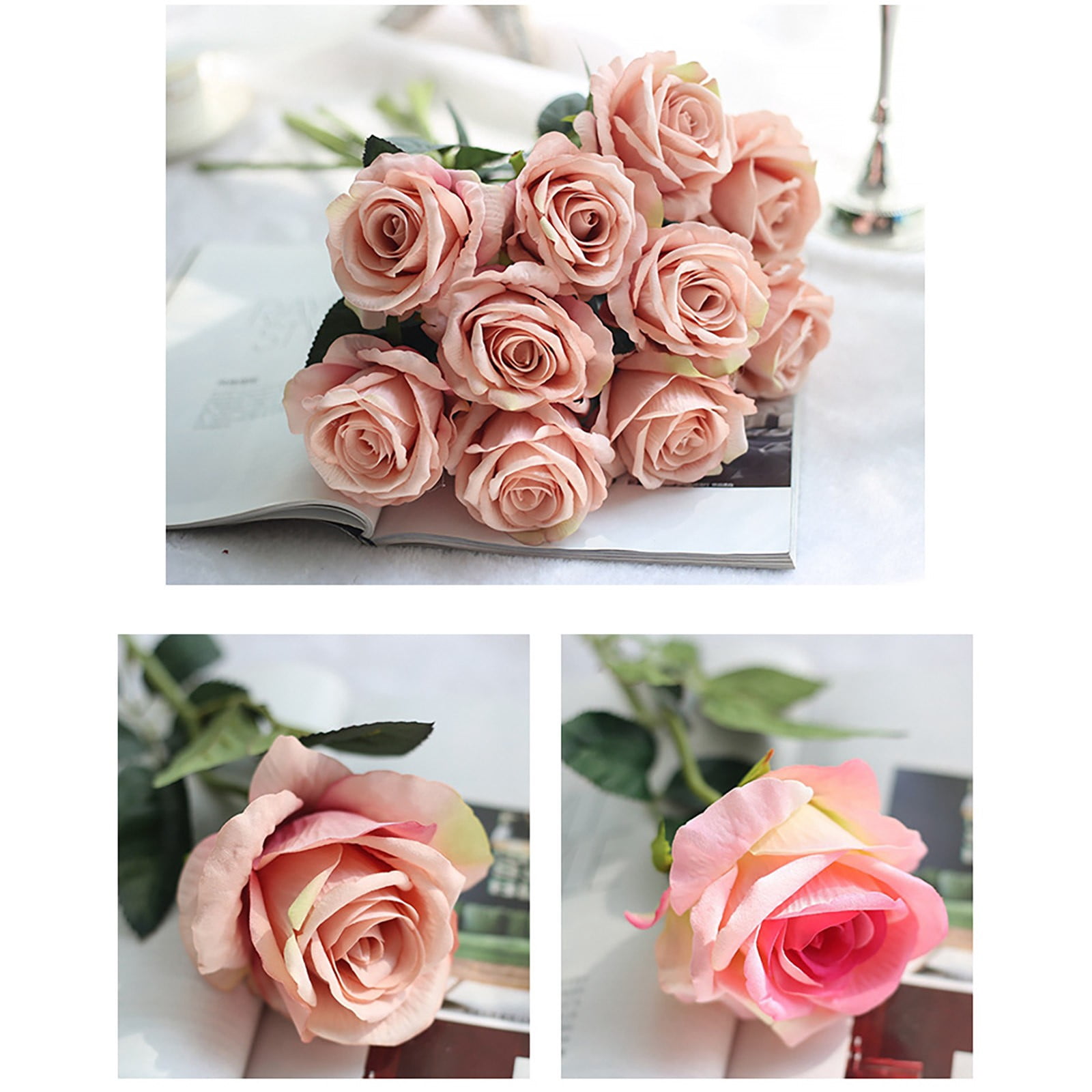 Lloopyting Clearance Gifts for Women Room Decor Artificial Rose Flowers ...