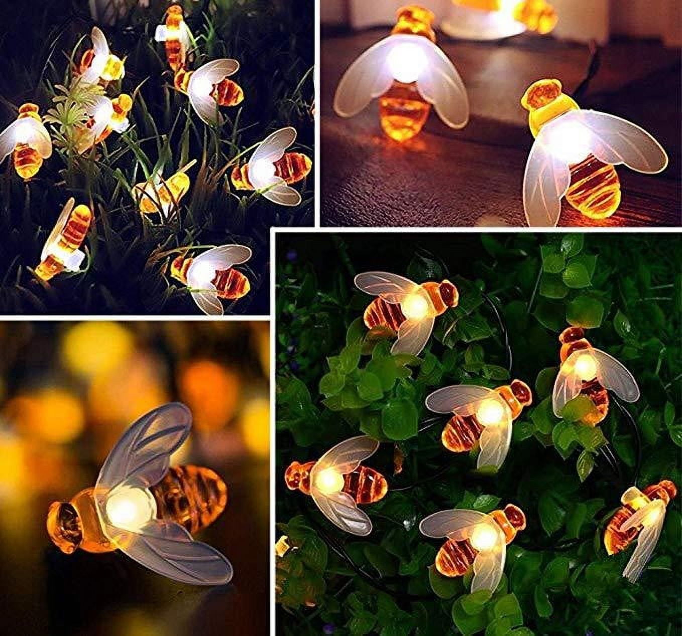 Lloopyting Clearance Neon Sign Lamp Solar Bee Led String Lights Outdoor Waterproof Lights ...