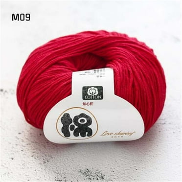 6 Pack of 100% Pure Cotton Crochet Yarn by Threadart | Red | 50 gram ...