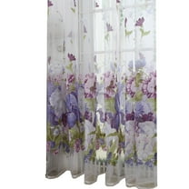OAVQHLG3B Lace Sheer Curtain, Butter Embroidery Print Curtains, Flat ...