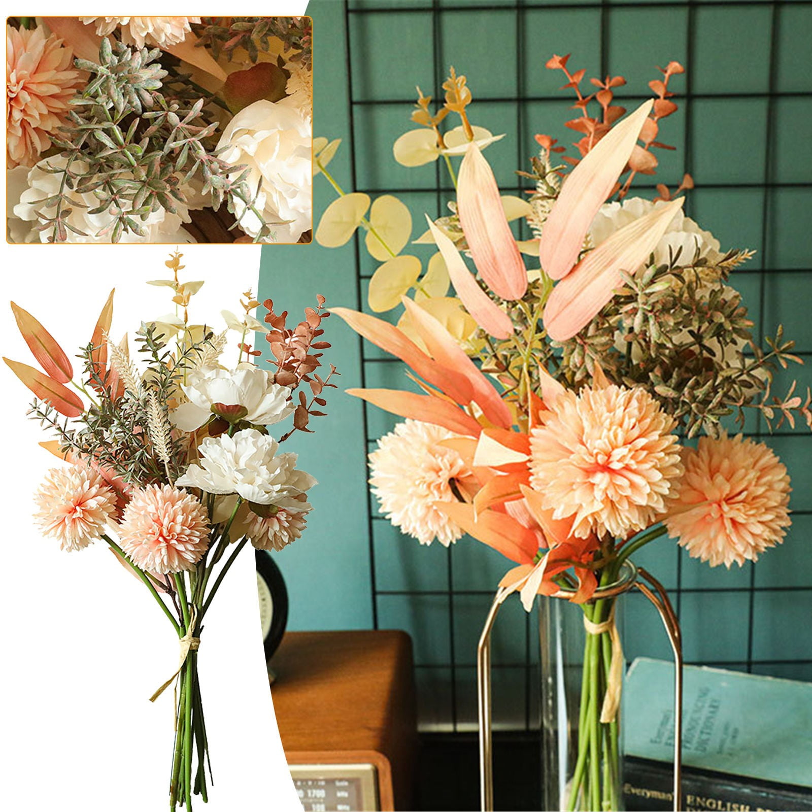 Lloopyting Gifts for Women Room Decor Artificial Flowers Plants Silk ...