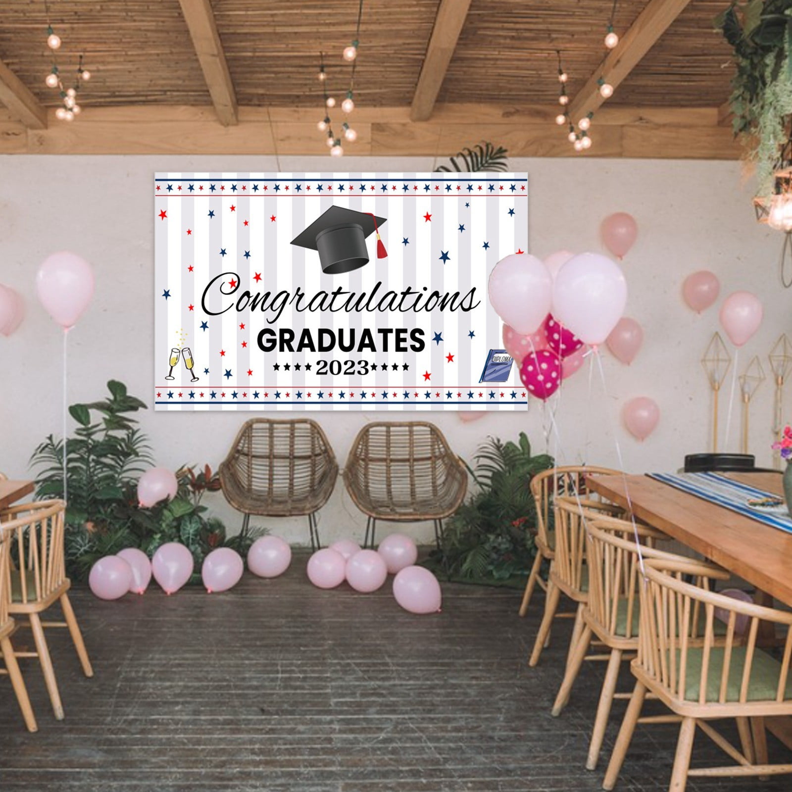 Lloopyting Graduation Season Banner Background Cloth Graduation Banner ...