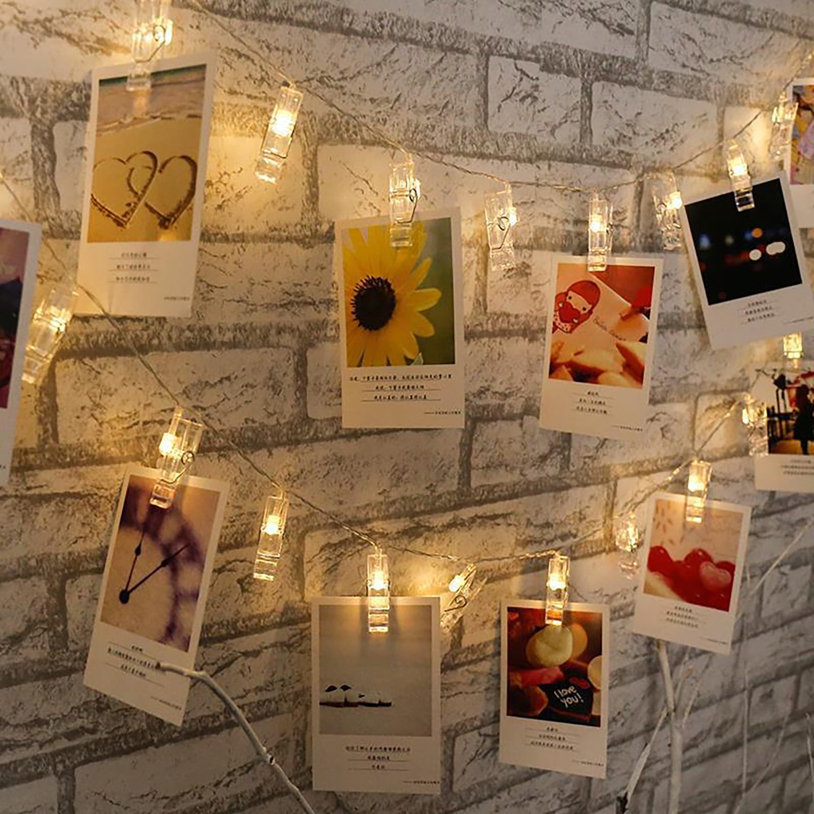 Lloopyting Hanging light clip room decor Gold picture light with remote ...