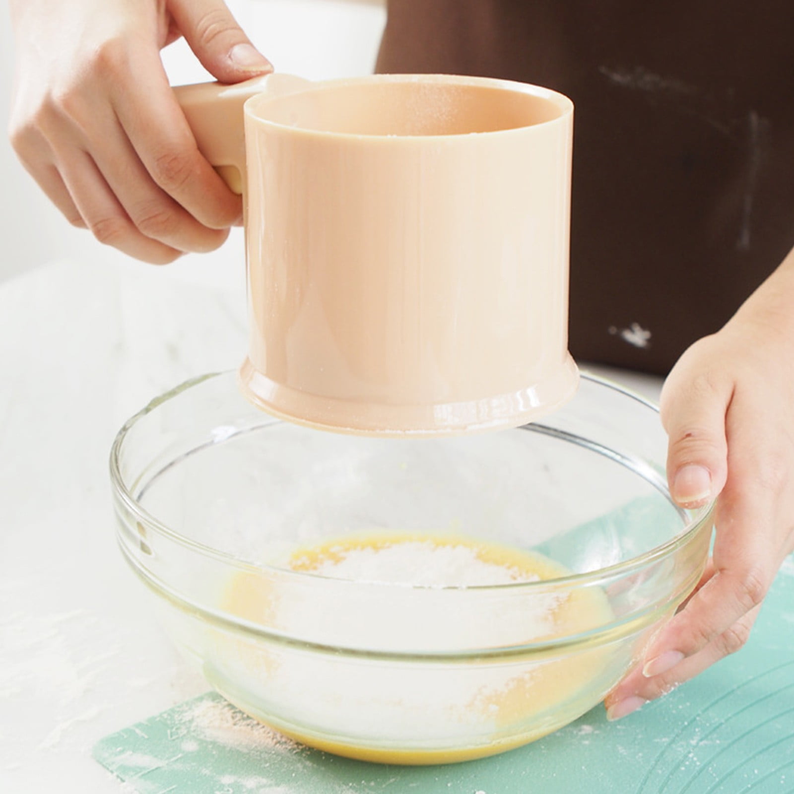 Lloopyting Powdered sugar sifter cup with lid Kitchen bakeware ...