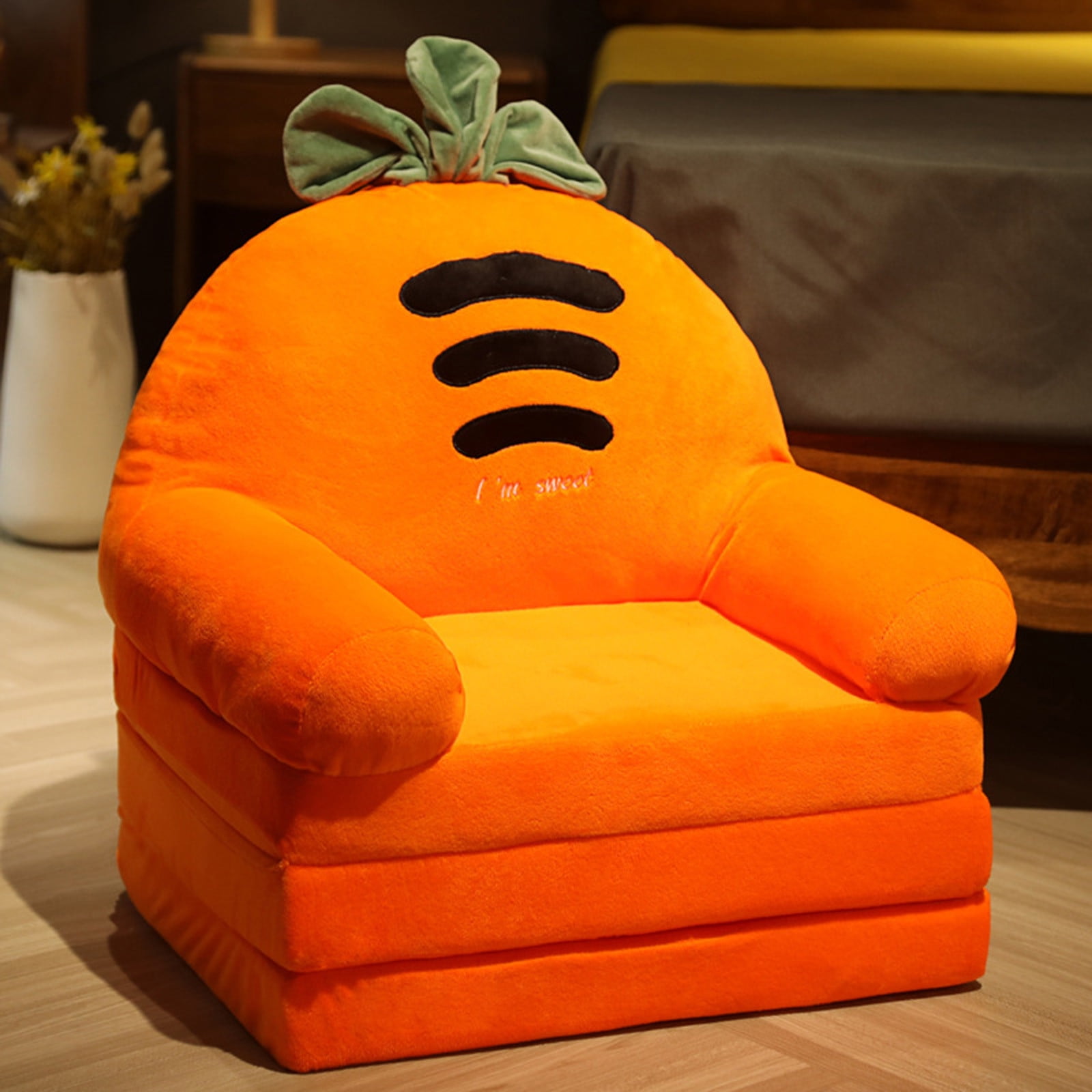 Lloopyting Prime Plush Foldable Kids Sofa Backrest Armchair 2 In 1 ...