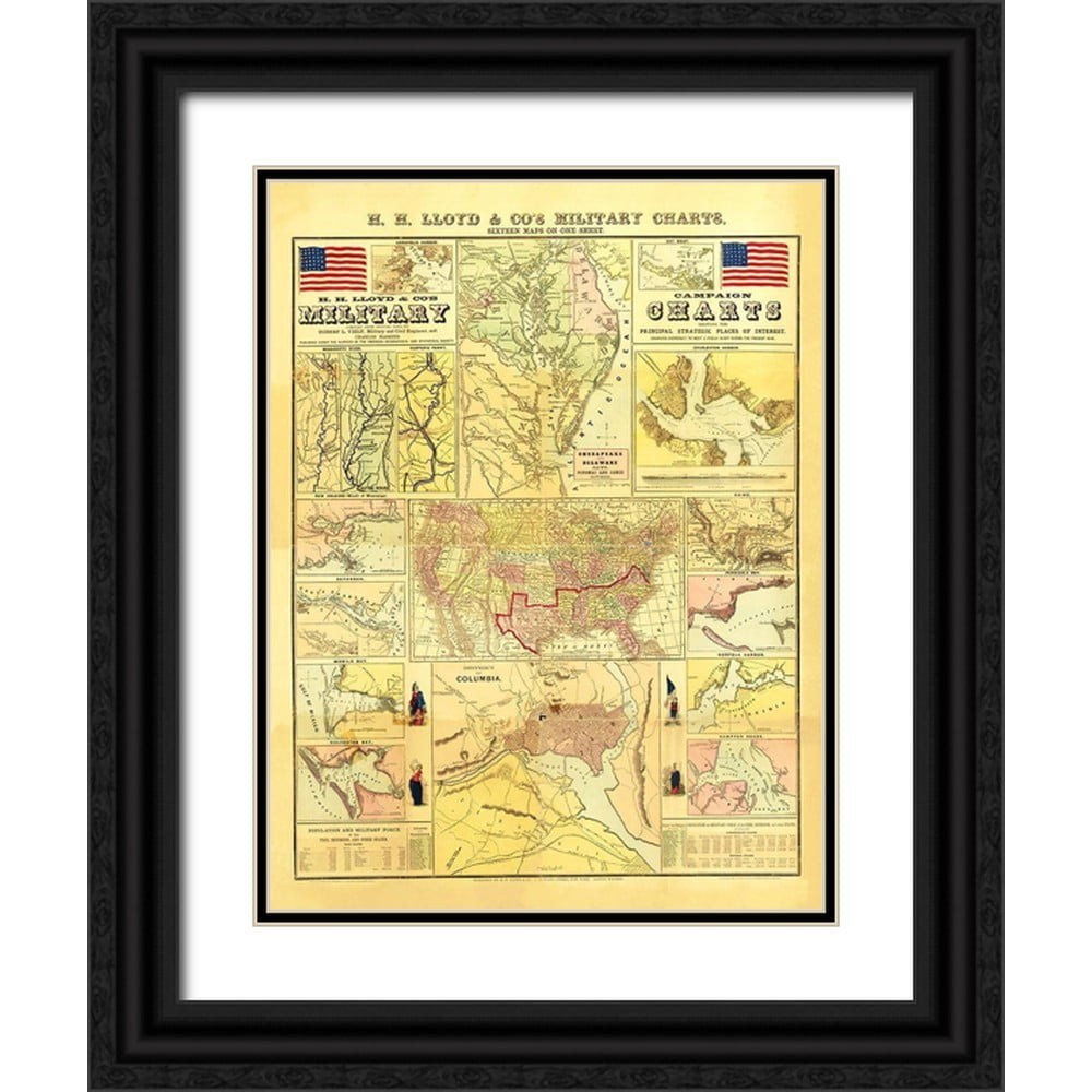 Lloyd 15x18 Black Ornate Wood Framed with Double Matting Museum Art ...