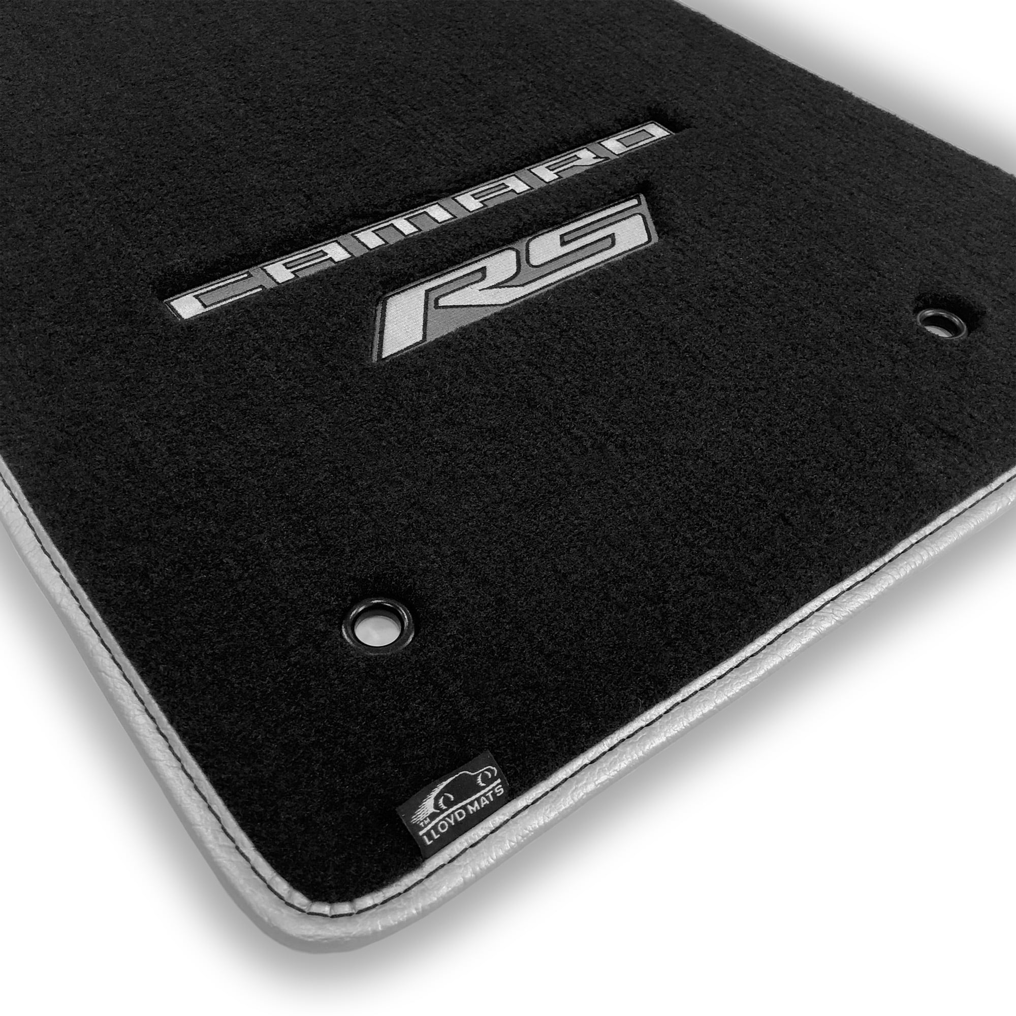 Lloyd Mats Custom Fit Floor Mats for Chevy Camaro 2010 2015 LogoMat 2pc Set Charcoal