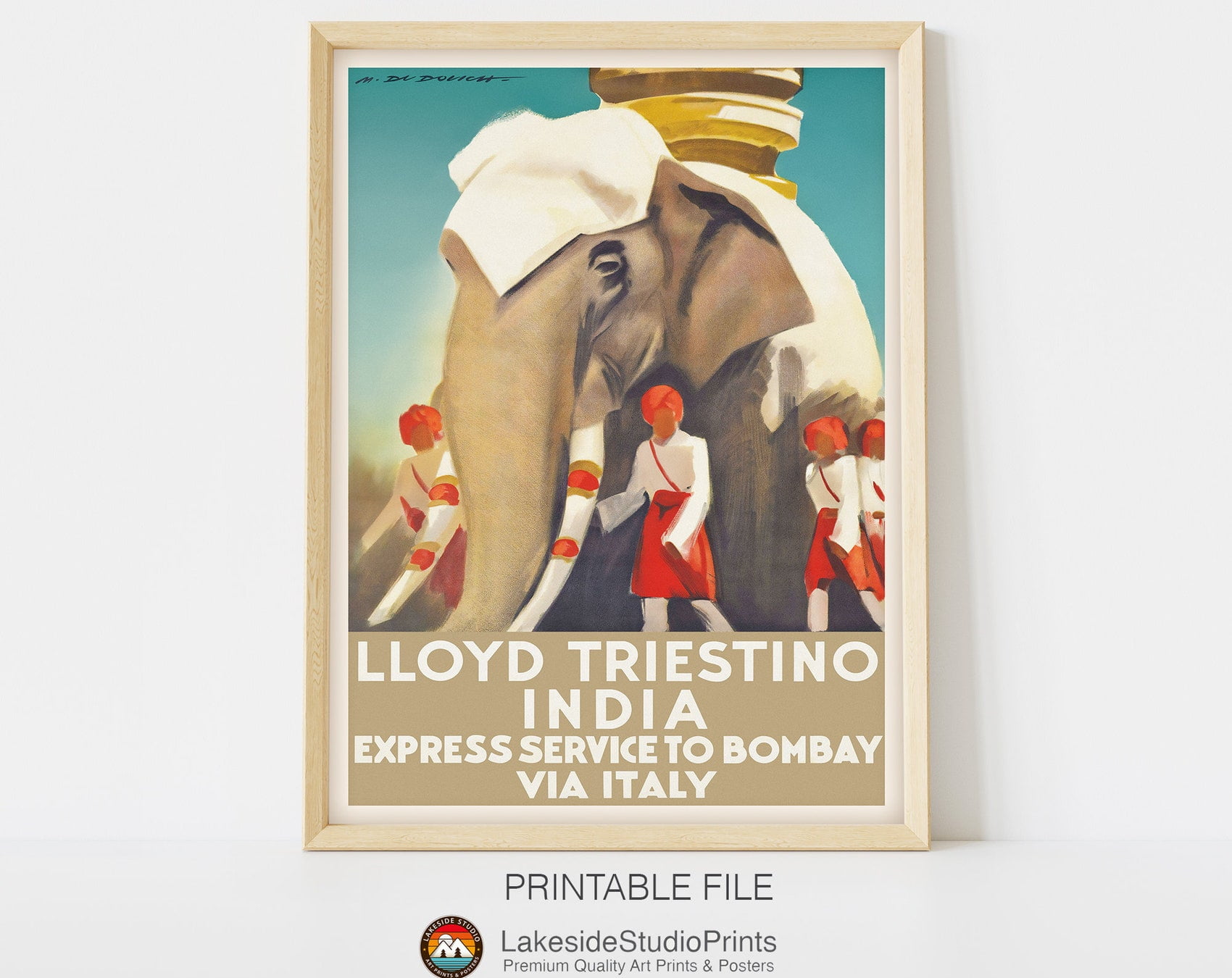 Lloyd Triestino India Retro Travel Poster Vintage Travel Poster, 24x36 ...