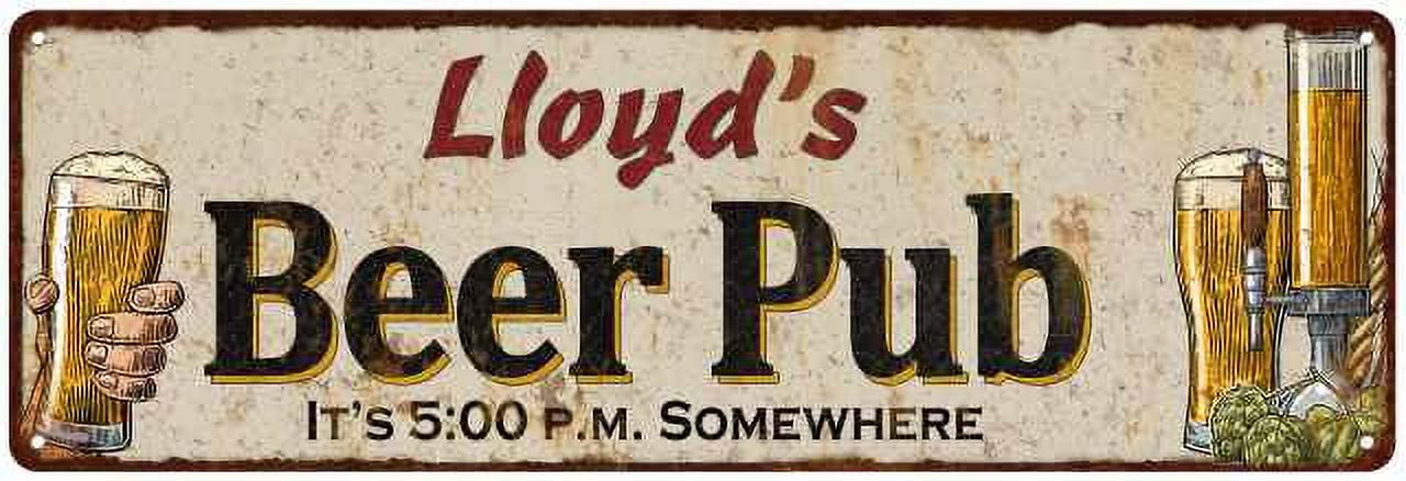 Lloyd's Beer Pub Man Cave Bar Decor Gift 8x24 Sign 108240053200 ...
