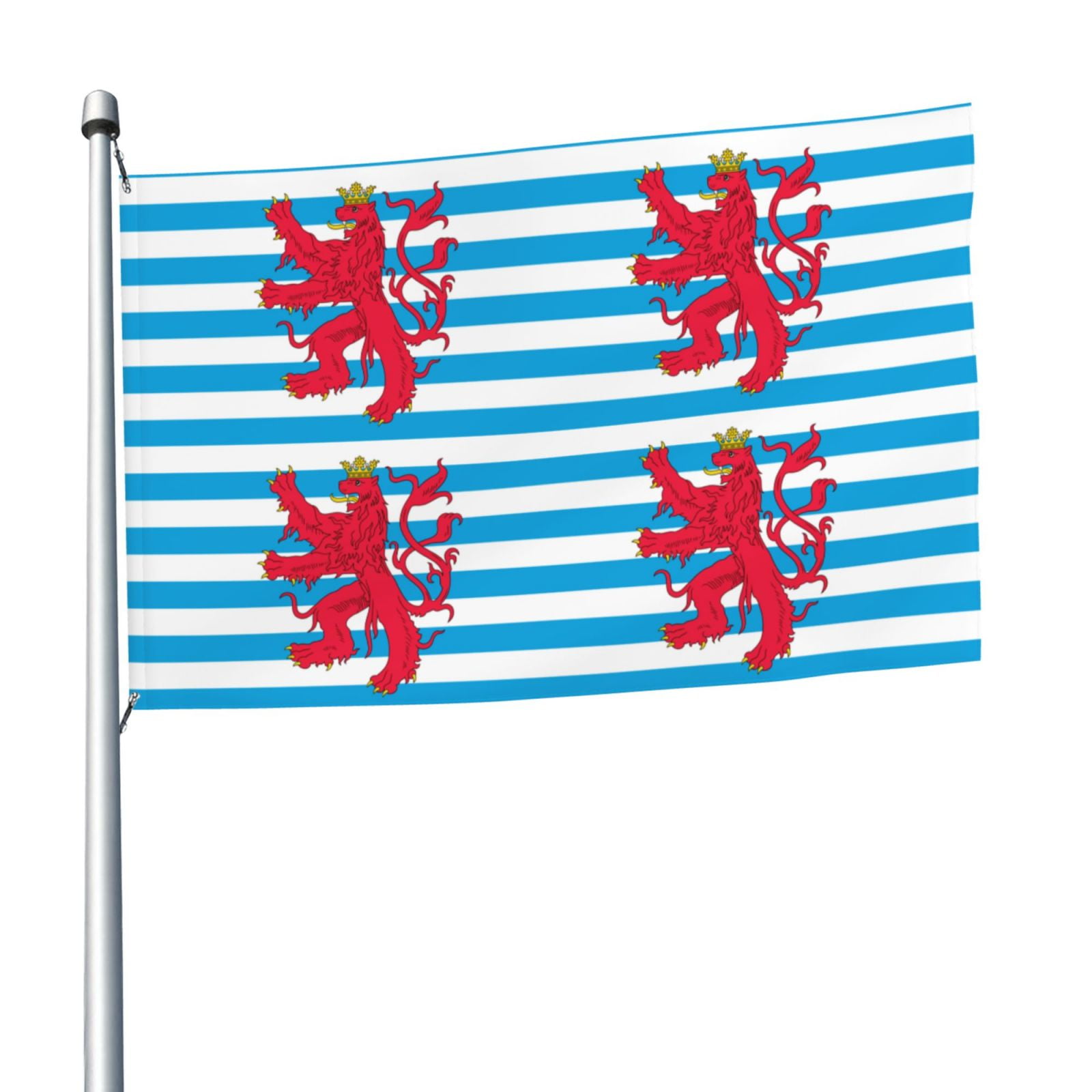 Lluxembourgers-Civil-Ensign Pattern Flag 5x8 Ft Print Vivid Color Light ...