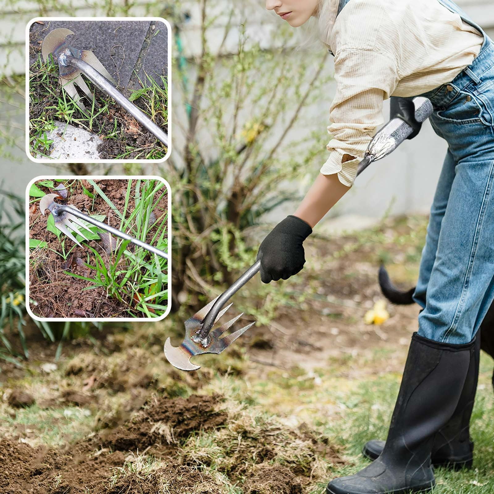 LmnLft 11 Teeth Weed Removal Tool, Forged Hand Weeder, Manganese Steel ...