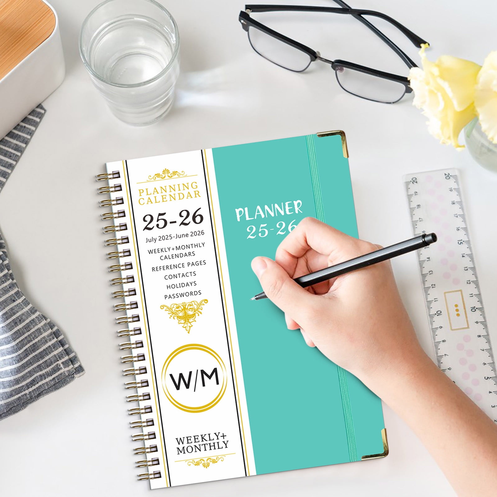 LmnLft 2025-2026 Academic Planner - A5 Spiral Bound Schedule Notebook ...