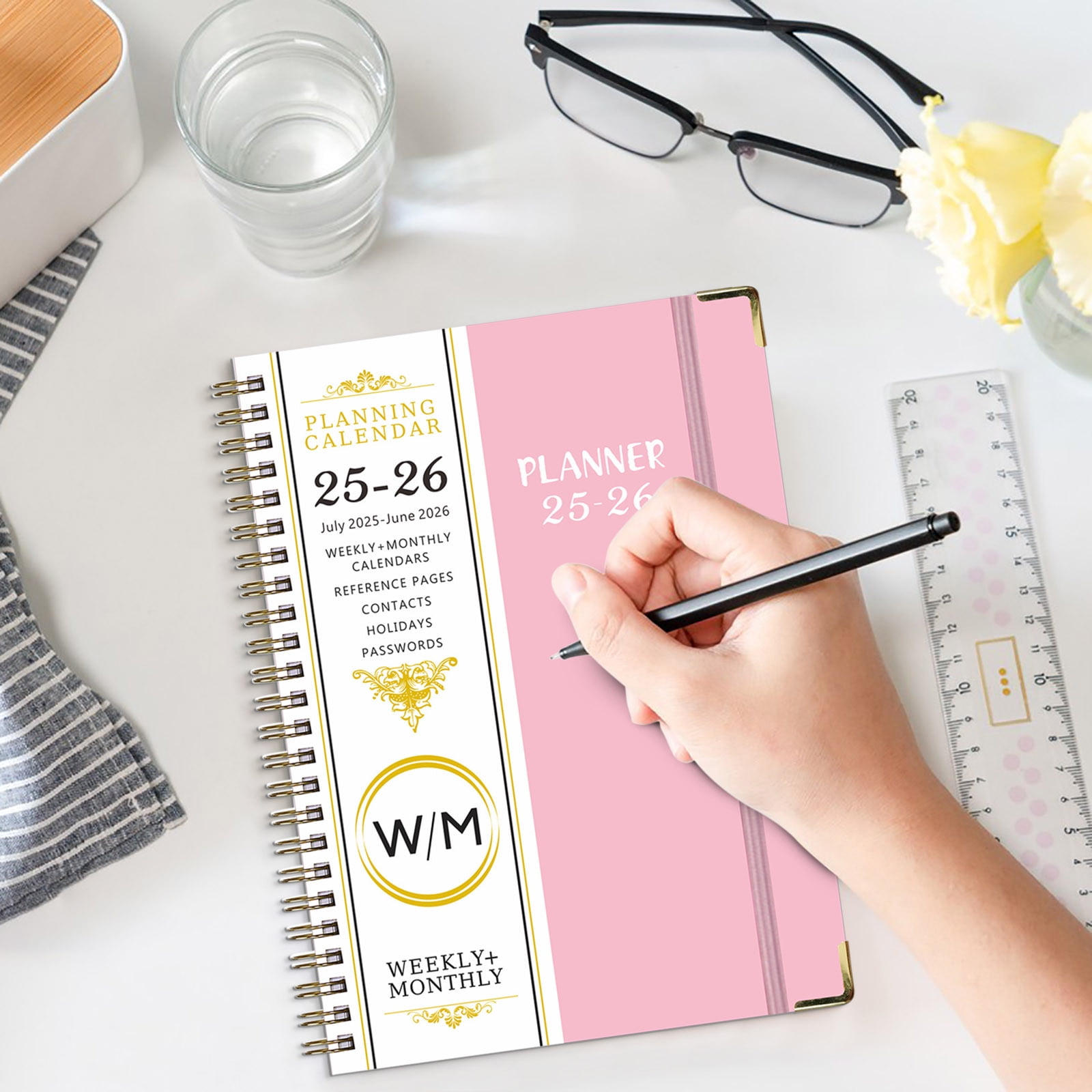 LmnLft 2025-2026 Academic Planner - A5 Spiral Bound Schedule Notebook ...