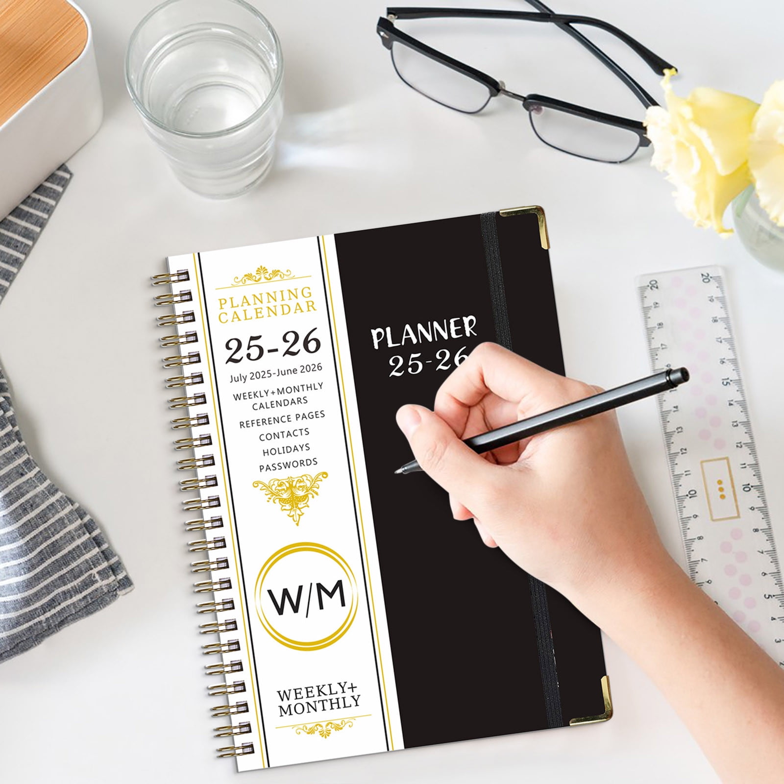 LmnLft 2025-2026 Academic Planner - A5 Spiral Bound Schedule Notebook ...