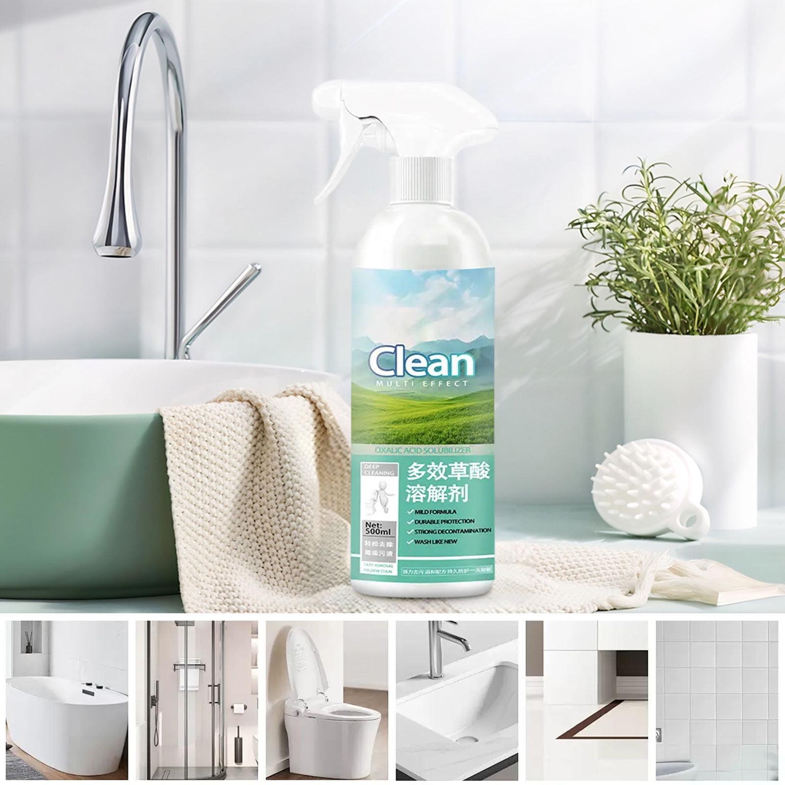 LmnLft 500ml Oxalic Acid Bathroom Cleaner - Heavy-Duty Limescale & Rust ...