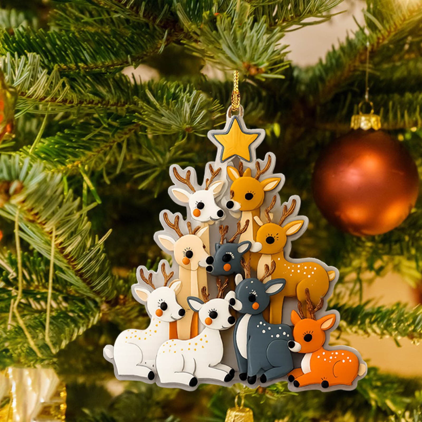 LmnLft Acrylic Plane Pendant for Christmas Tree, Holiday Hanging ...