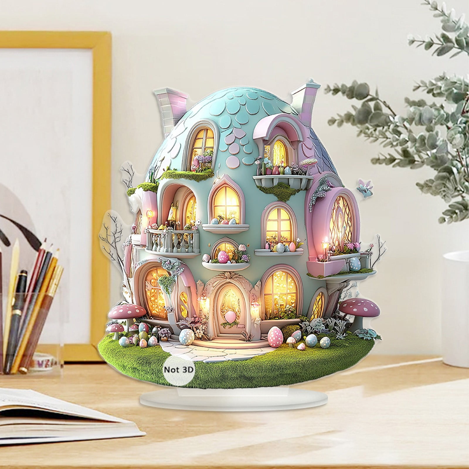 LmnLft Easter Castle & Bunny Display Decor - Laser-Cut Acrylic Tabletop ...