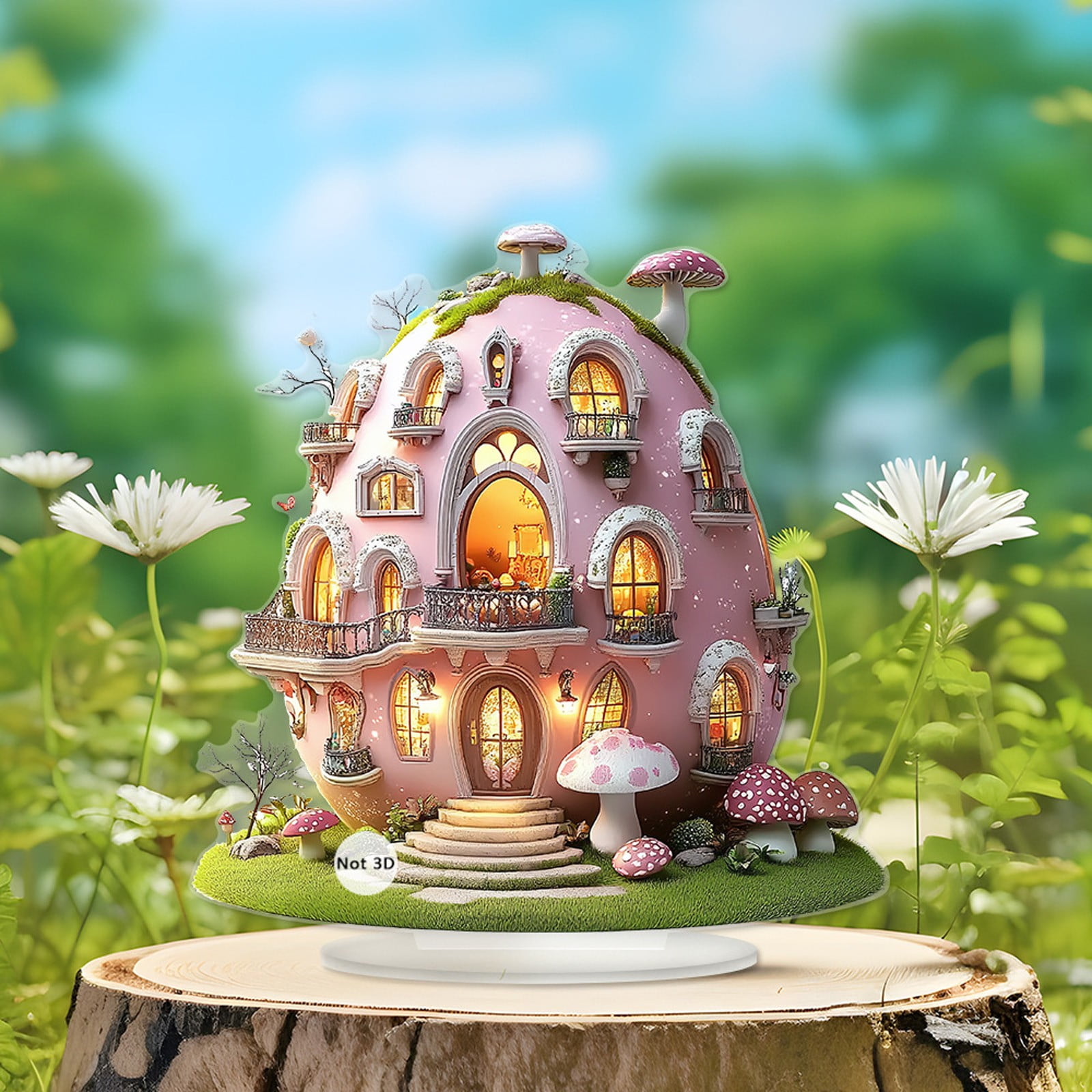 LmnLft Easter Castle & Bunny Display Decor - Laser-Cut Acrylic Tabletop ...