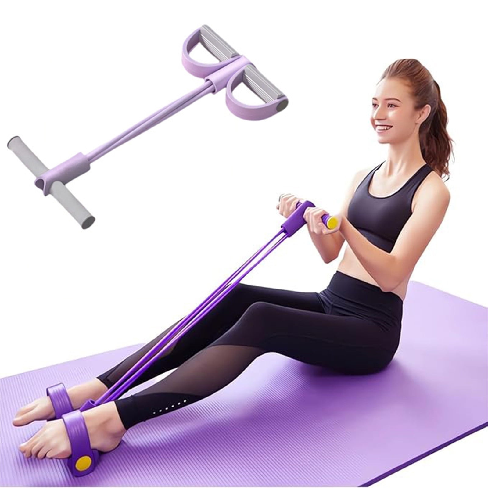 LmnLft Multifunction Resistance Band, 4-Tube Elastic Yoga Pedal Puller ...