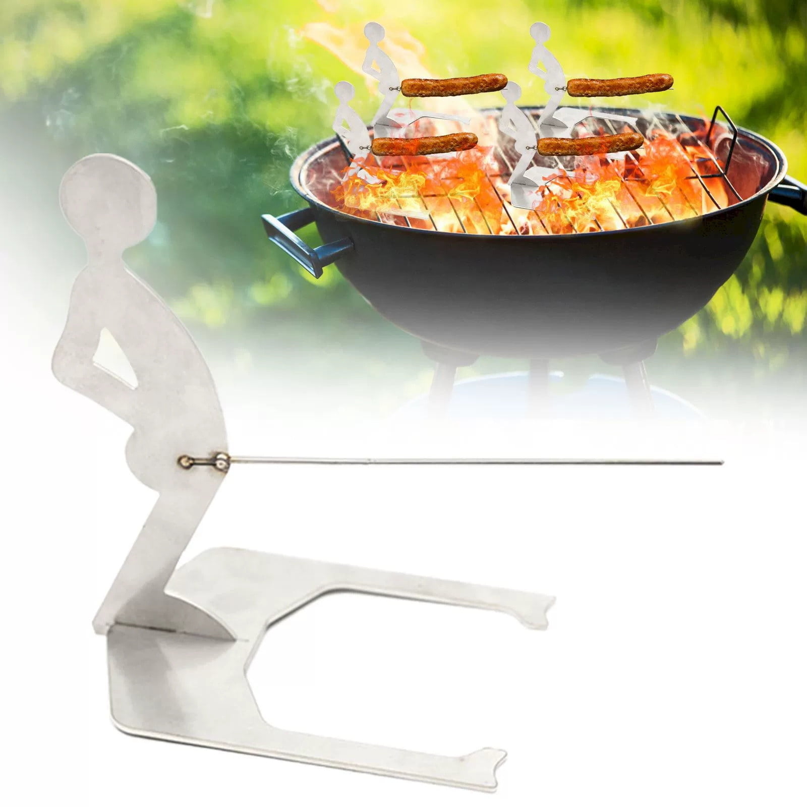 LmnLft Stainless Steel BBQ Sausage Grill Rack - Reusable Barbecue Tool ...